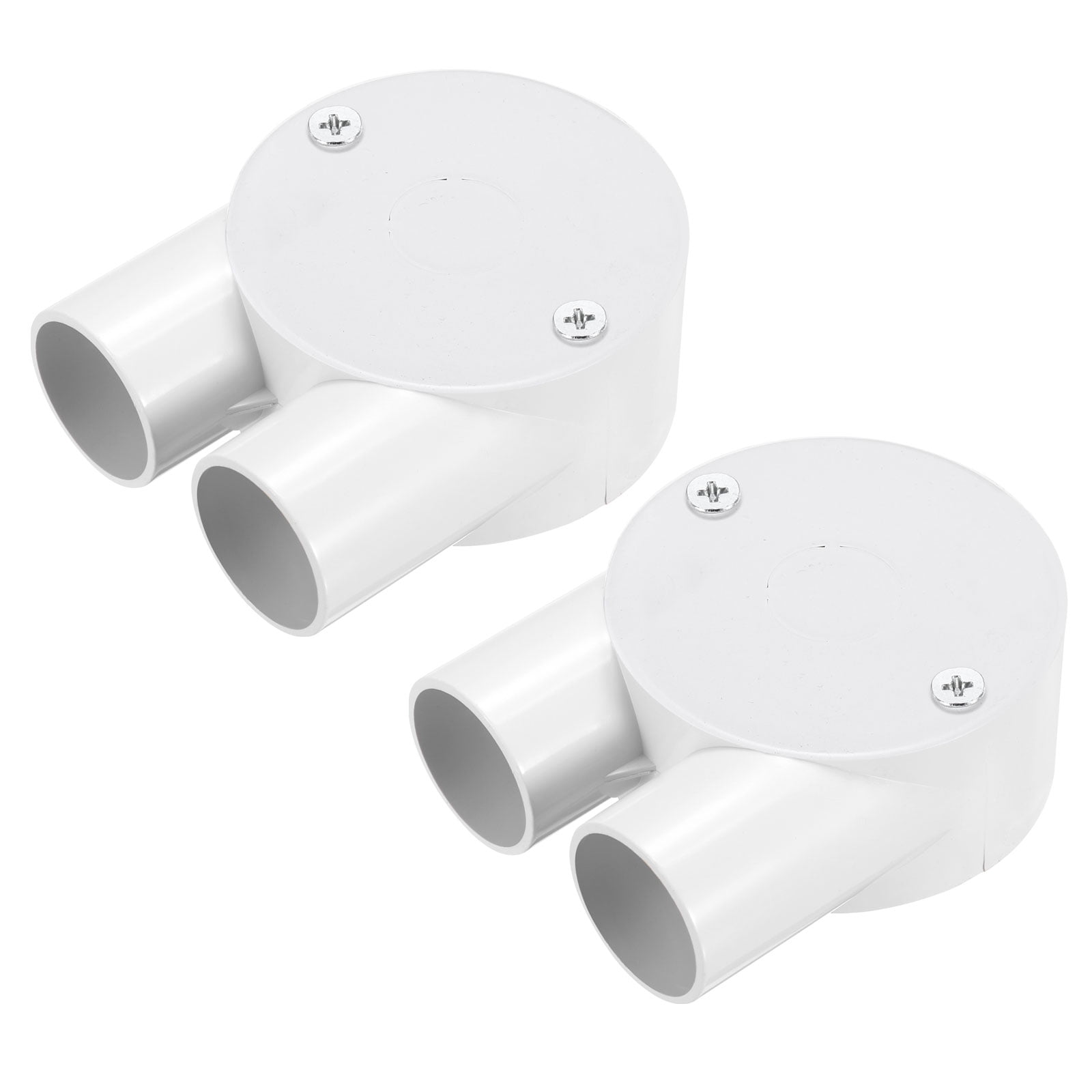 2Pcs Conduit Box Junction Box U-shaped 2 Way 25mm with Cover, M4 Screws ...