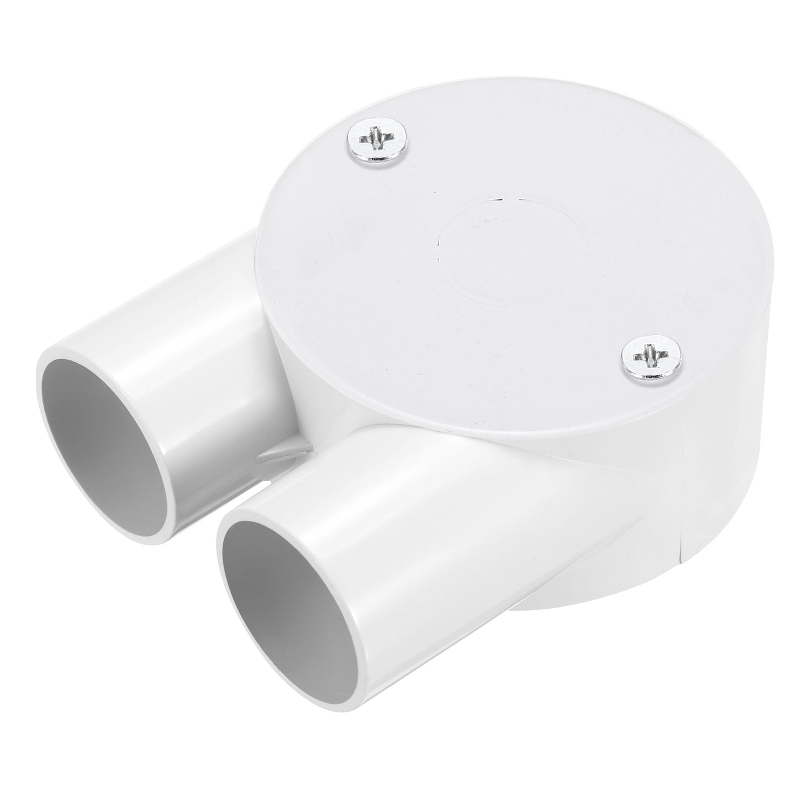 Uxcell PVC Conduit Box Junction Box 1 Way 20mm with Cover M4 Screws for ...