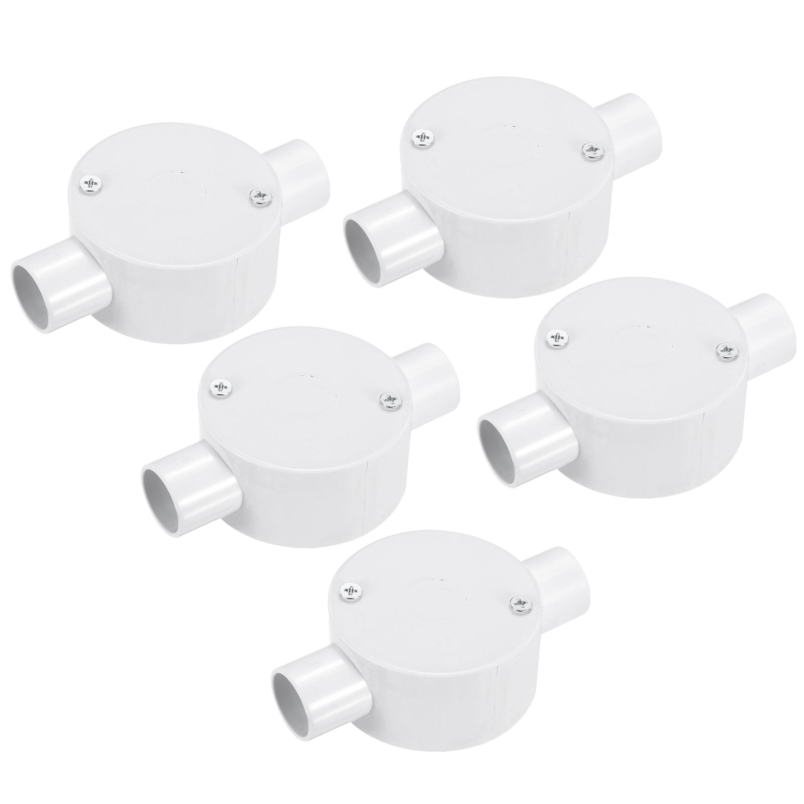 5Pcs Conduit Box Junction Box 2 Way 20mm with Cover, M4 Screws for Hose ...