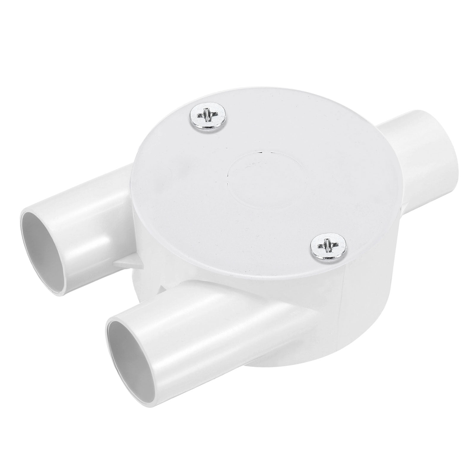 Uxcell PVC Conduit Box Junction Box 1 Way 20mm with Cover M4 Screws for ...