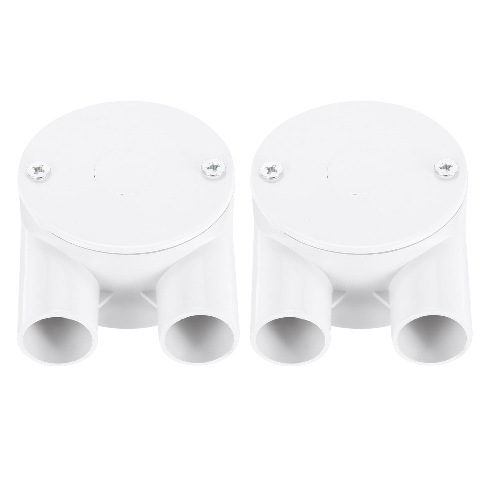 2Pcs PVC Conduit Box Junction Box Outdoor Cable Connectors 20mm with ...