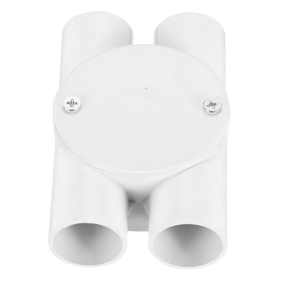 Uxcell PVC Conduit Box Junction Box Outdoor Cable Connectors, 4 Way ...