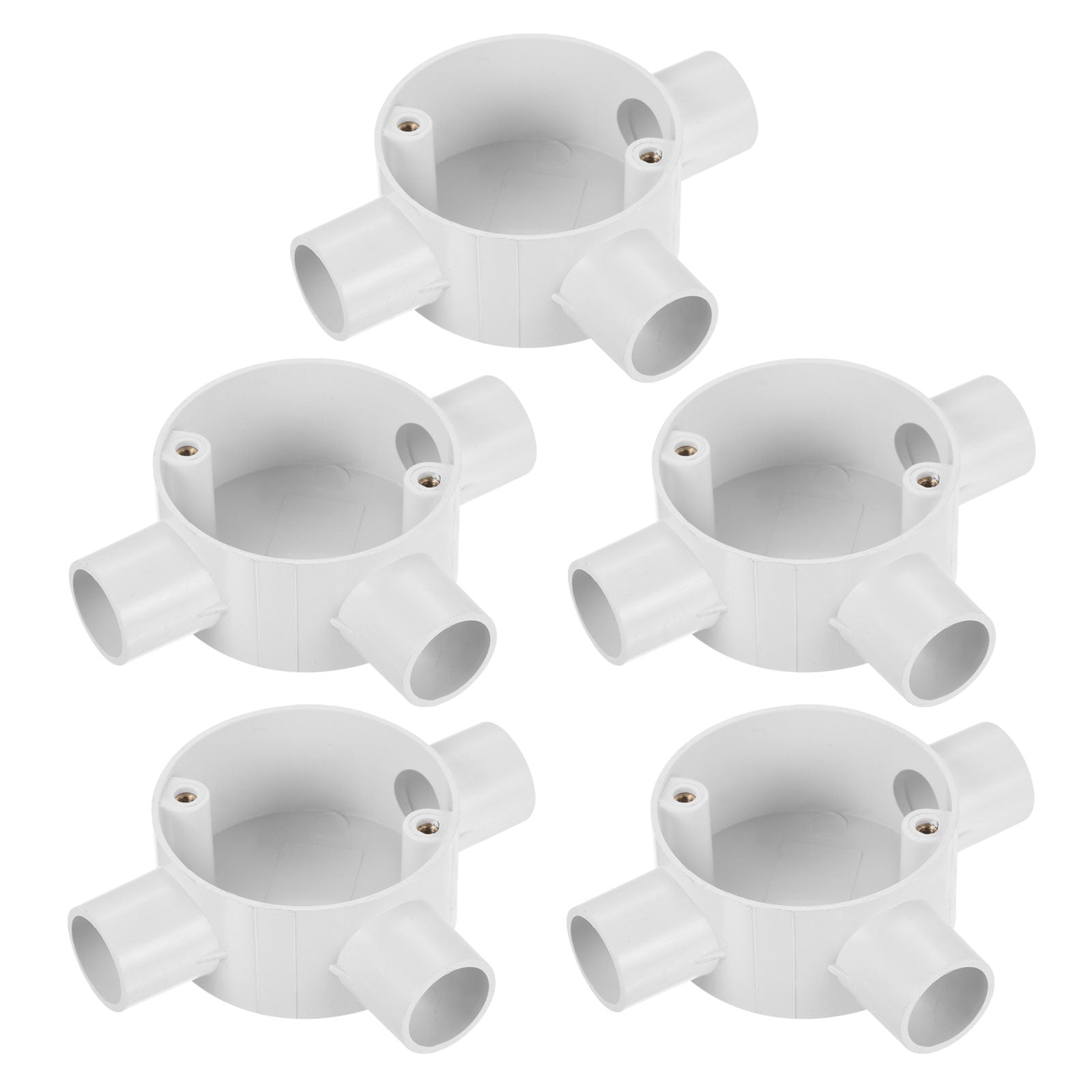 5Pcs PVC Conduit Box Junction Box 3 Way 20mm M4 x 0.7 Waterproof ...