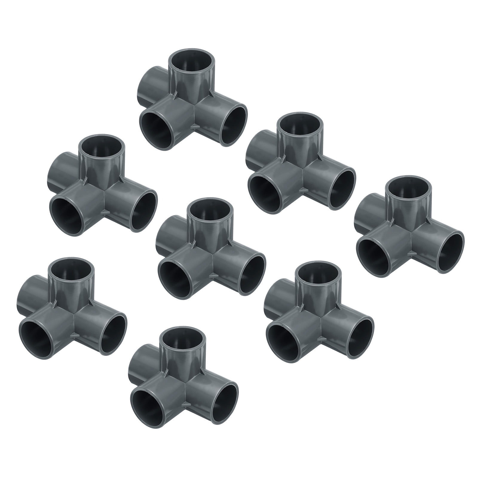Uxcell PVC Conduit Coupler Elbow Fittings 32mm 4-Way Side Outlet Tees for Hose Electrical ...