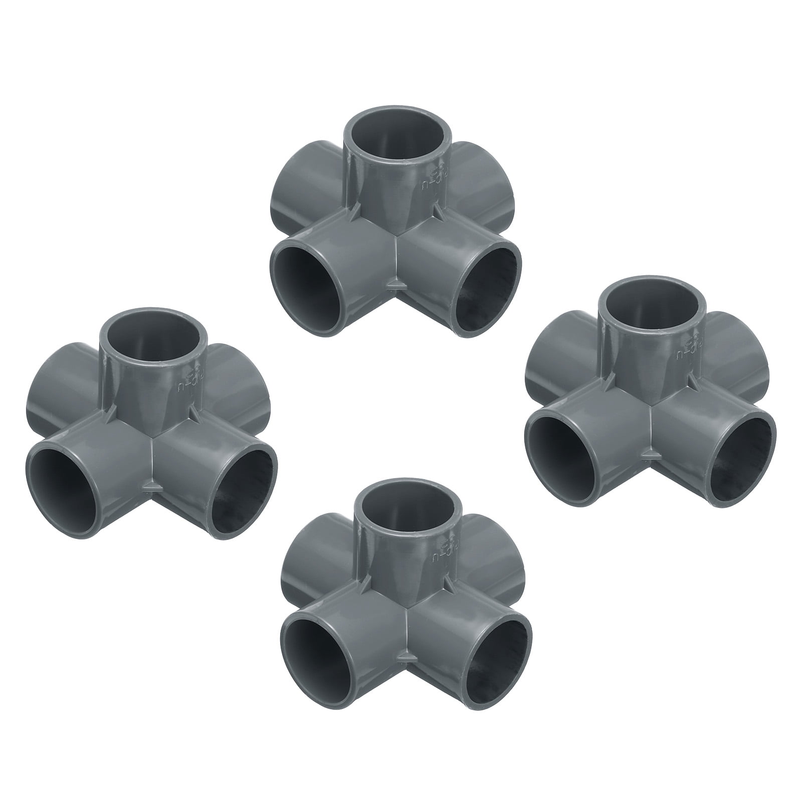Uxcell PVC Conduit Coupler Elbow Pipe Fittings 32mm 5-Way Elbow Corner Side Outlet Tees for Hose ...