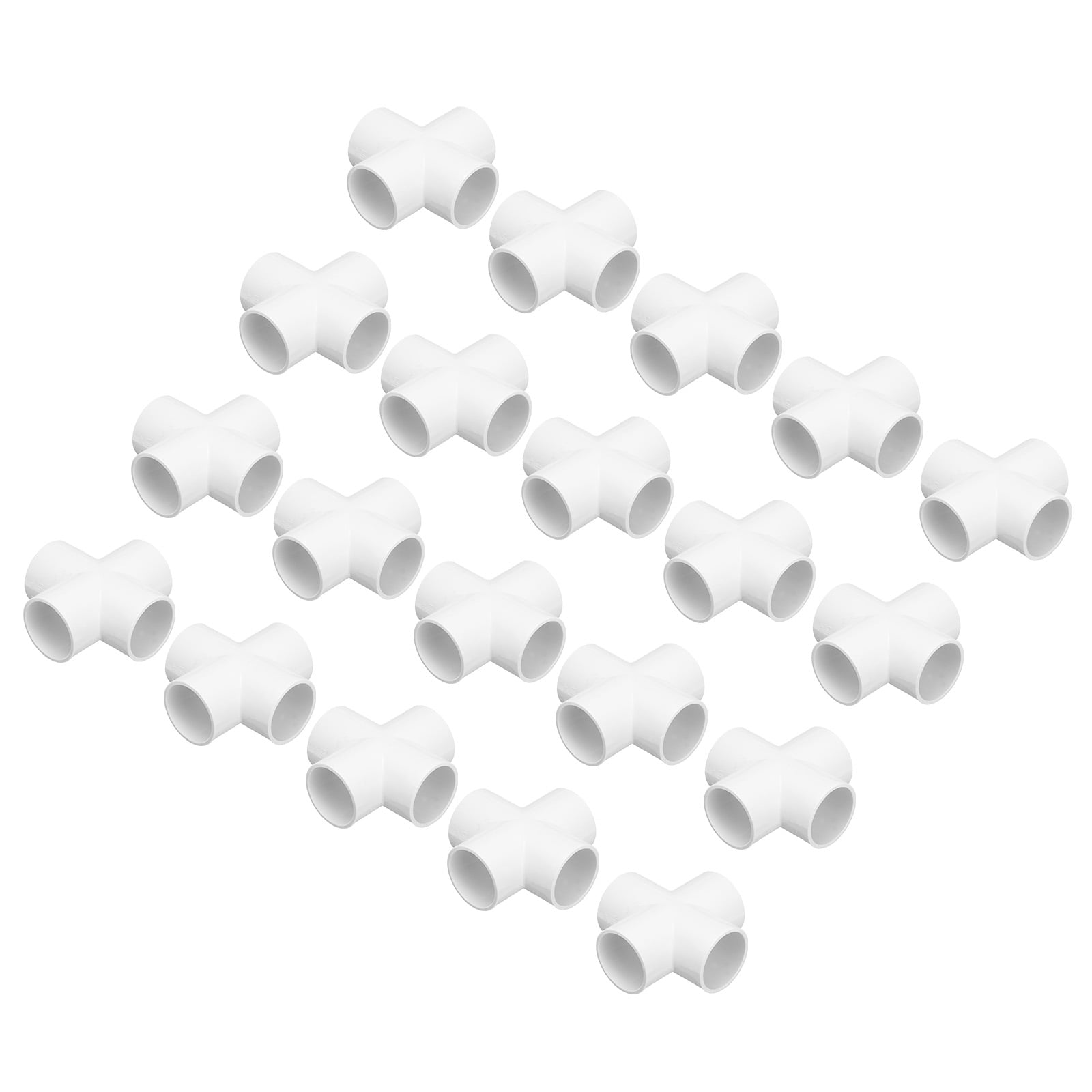 Uxcell PVC Conduit Coupler Elbow Pipe Fittings 40mm 4-Way Connectors ...