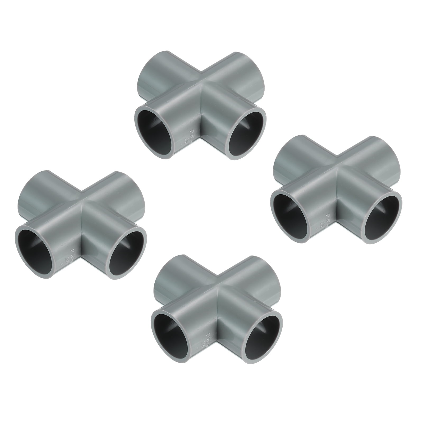 Uxcell PVC Conduit Coupler Elbow Pipe Fittings Connectors 25mm 4-Way ...
