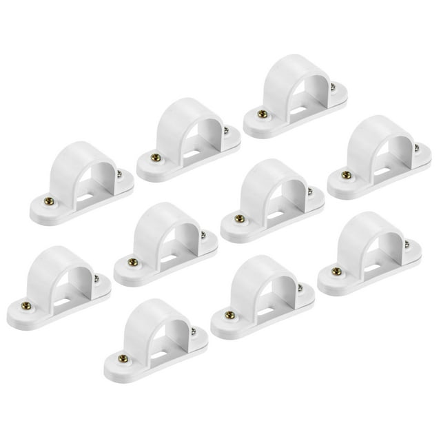 Uxcell PVC Conduit Saddle Pipe Clip 25mm Securing Conduit Hose with ...