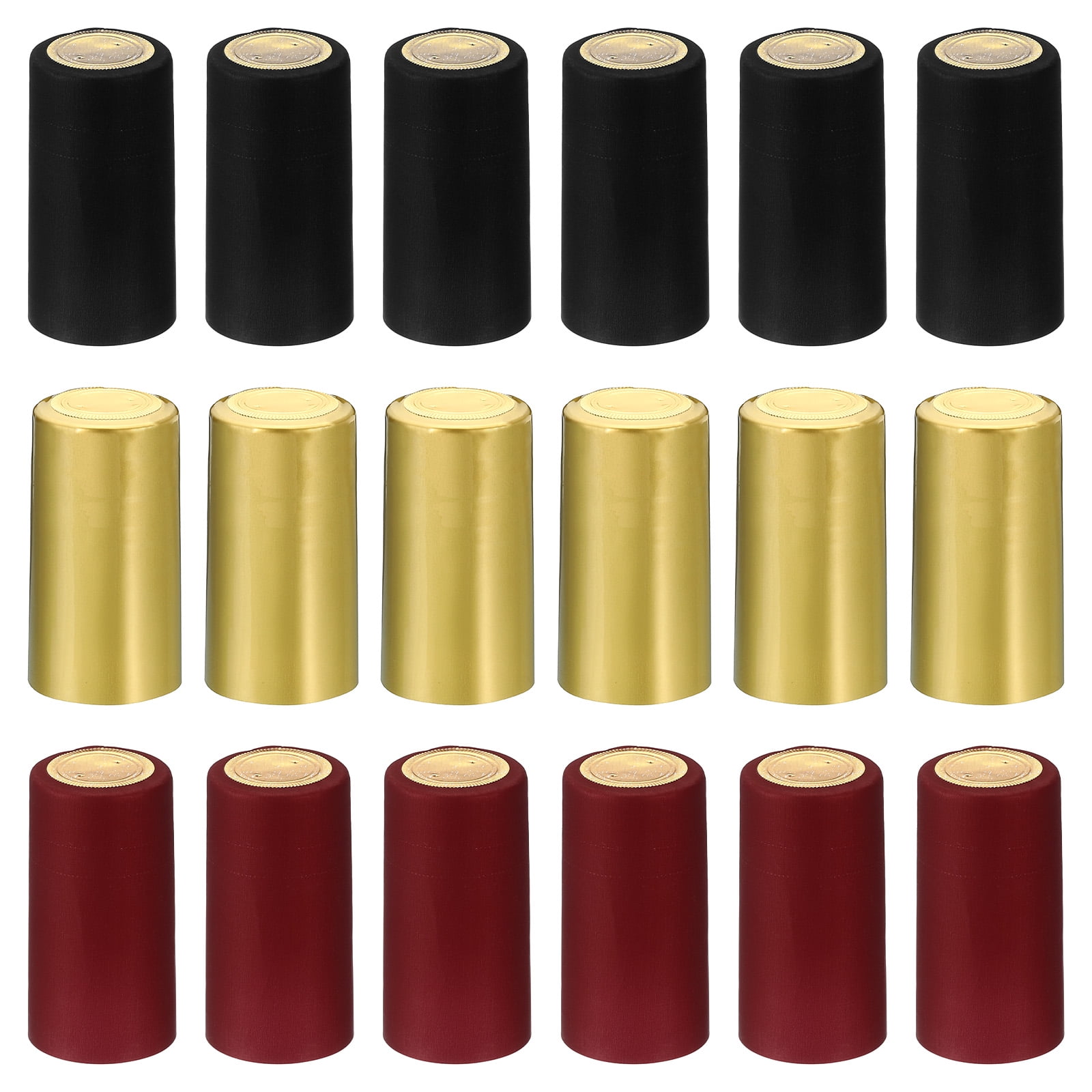 Uxcell PVC Heat Shrink Cap with Tear Tab for Wine Bottle, 120 Pcs ...