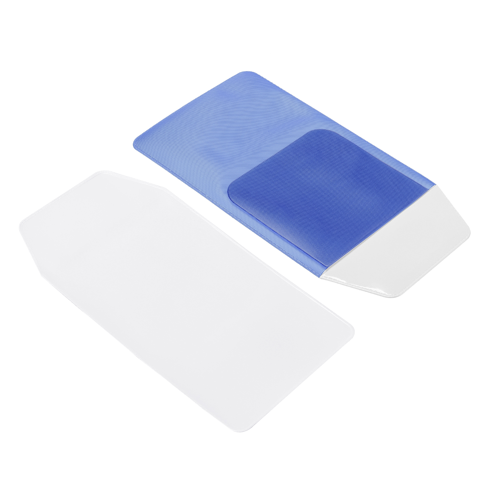 Uxcell PVC Pencil Sleeve Pouch Holder Pocket Pen Protector Light Blue 6 ...