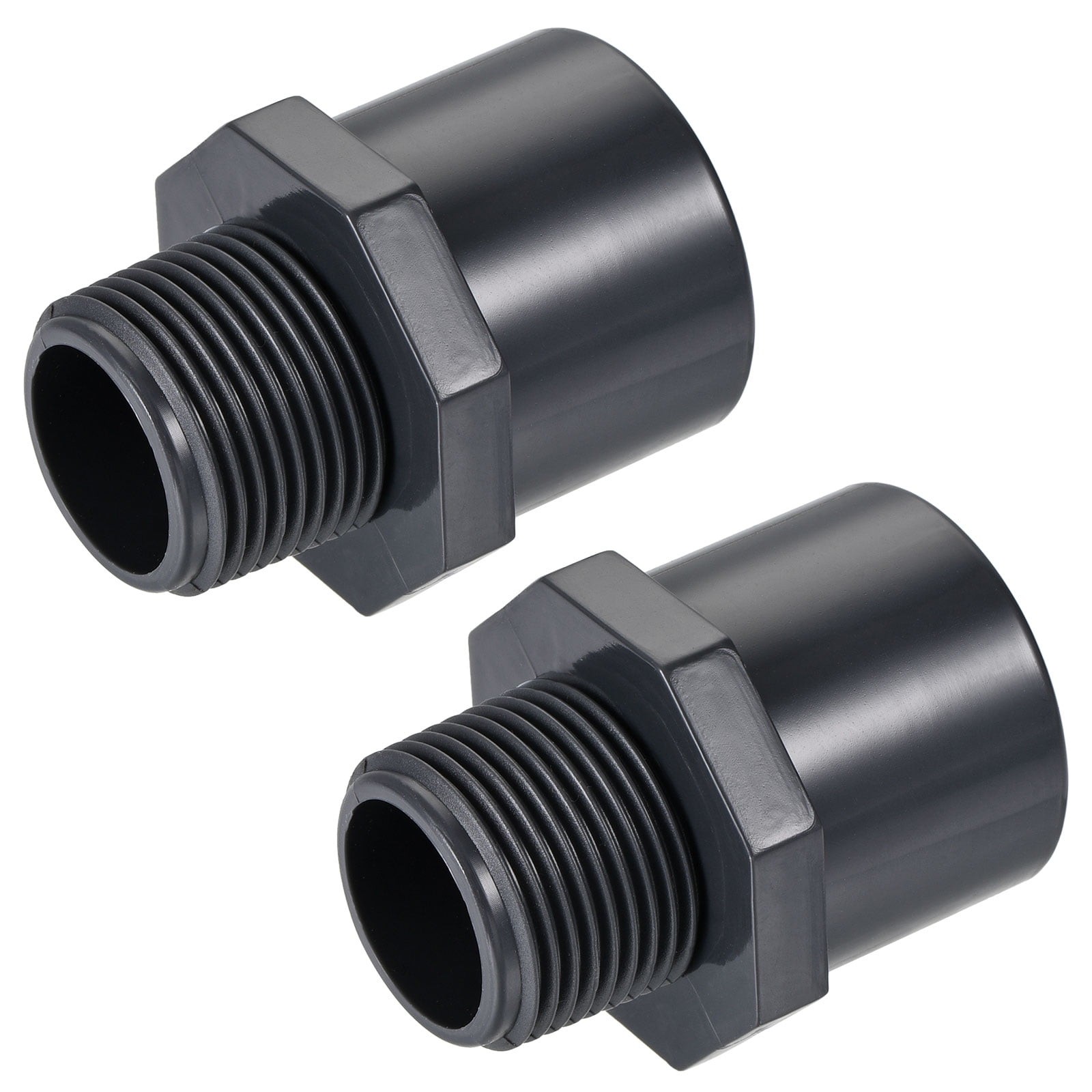 Uxcell PVC Pipe Fitting 3/4NPT Male Thread 3/4" Socket Straight ...
