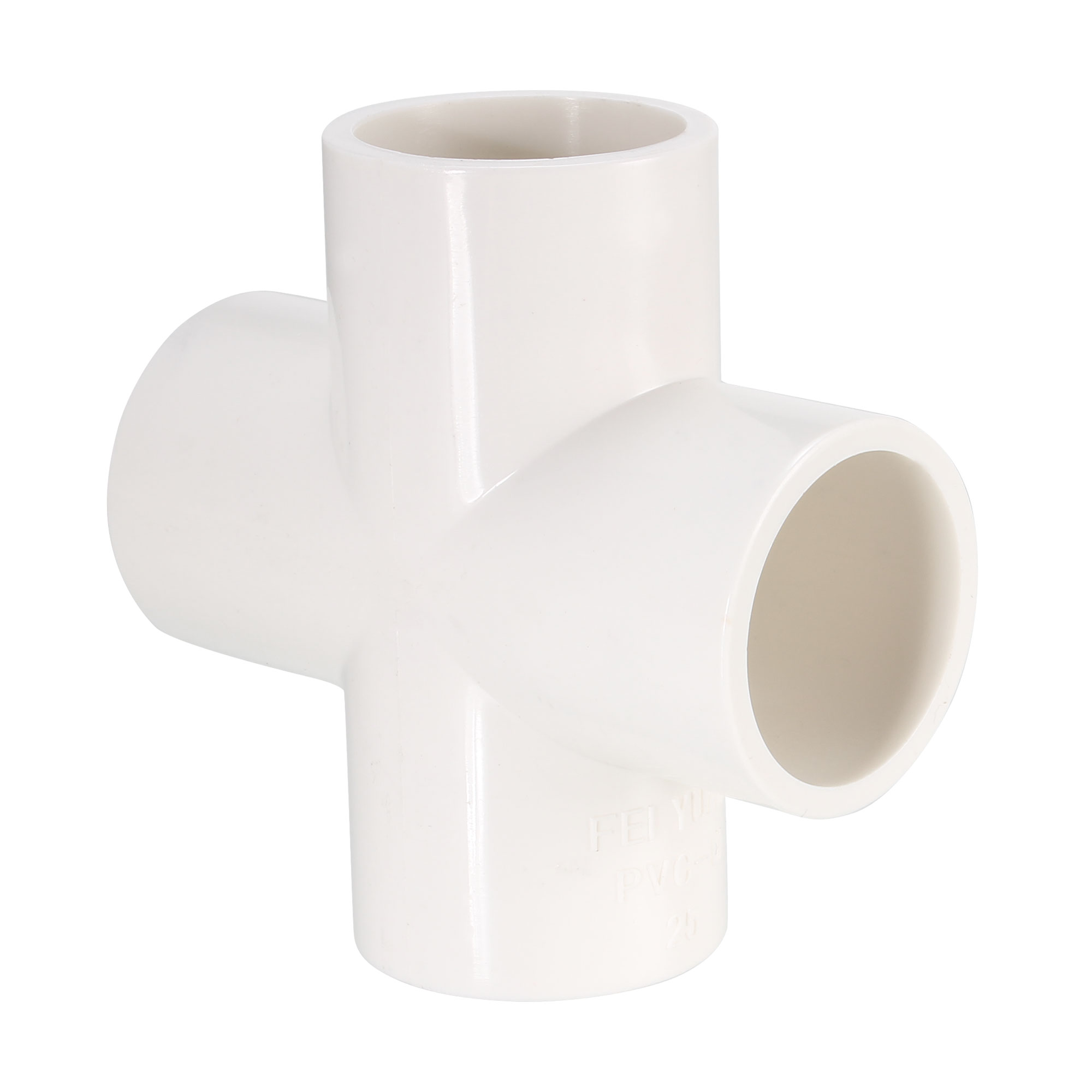 NDS Schedule 35 4 in. Hub each X 4 in. D Hub PVC Cross Tee 1 pk ...
