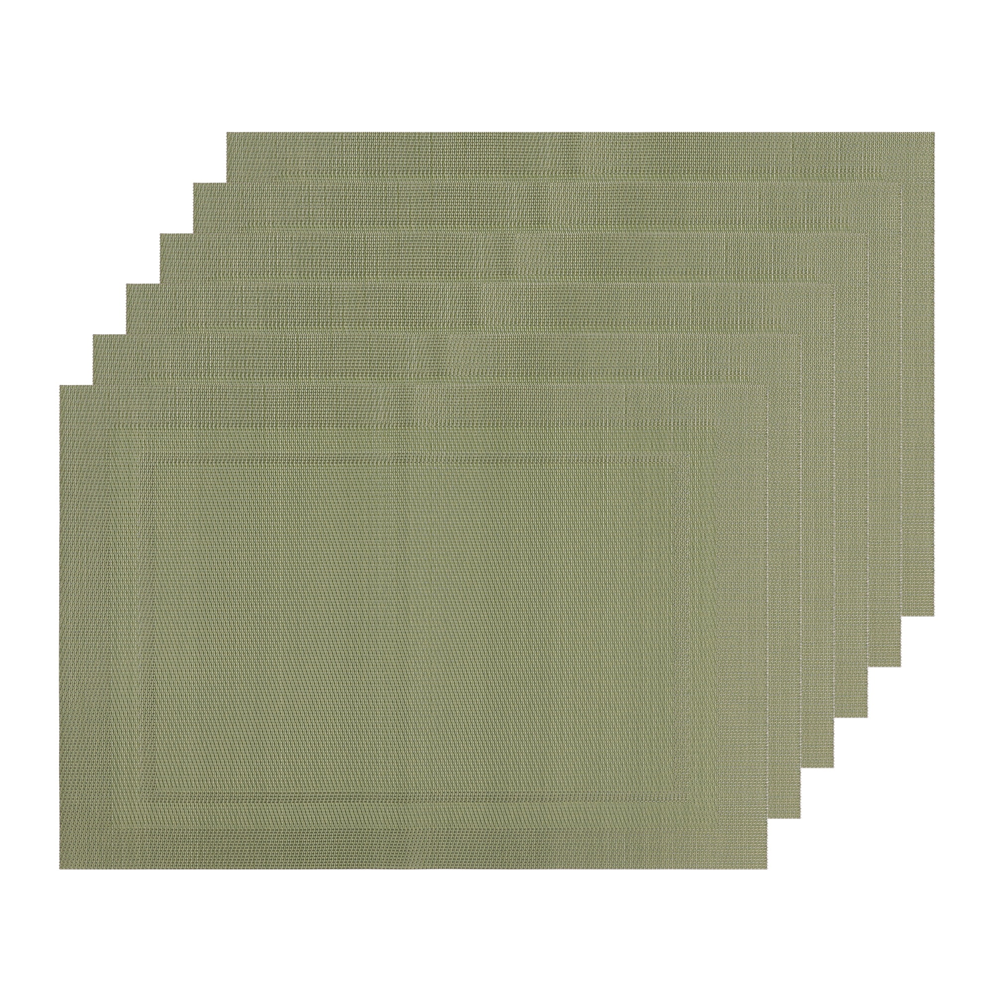 DRMHM PVC Placemats Set of 6 Table Mat Set for Kitchen Dining Room ...