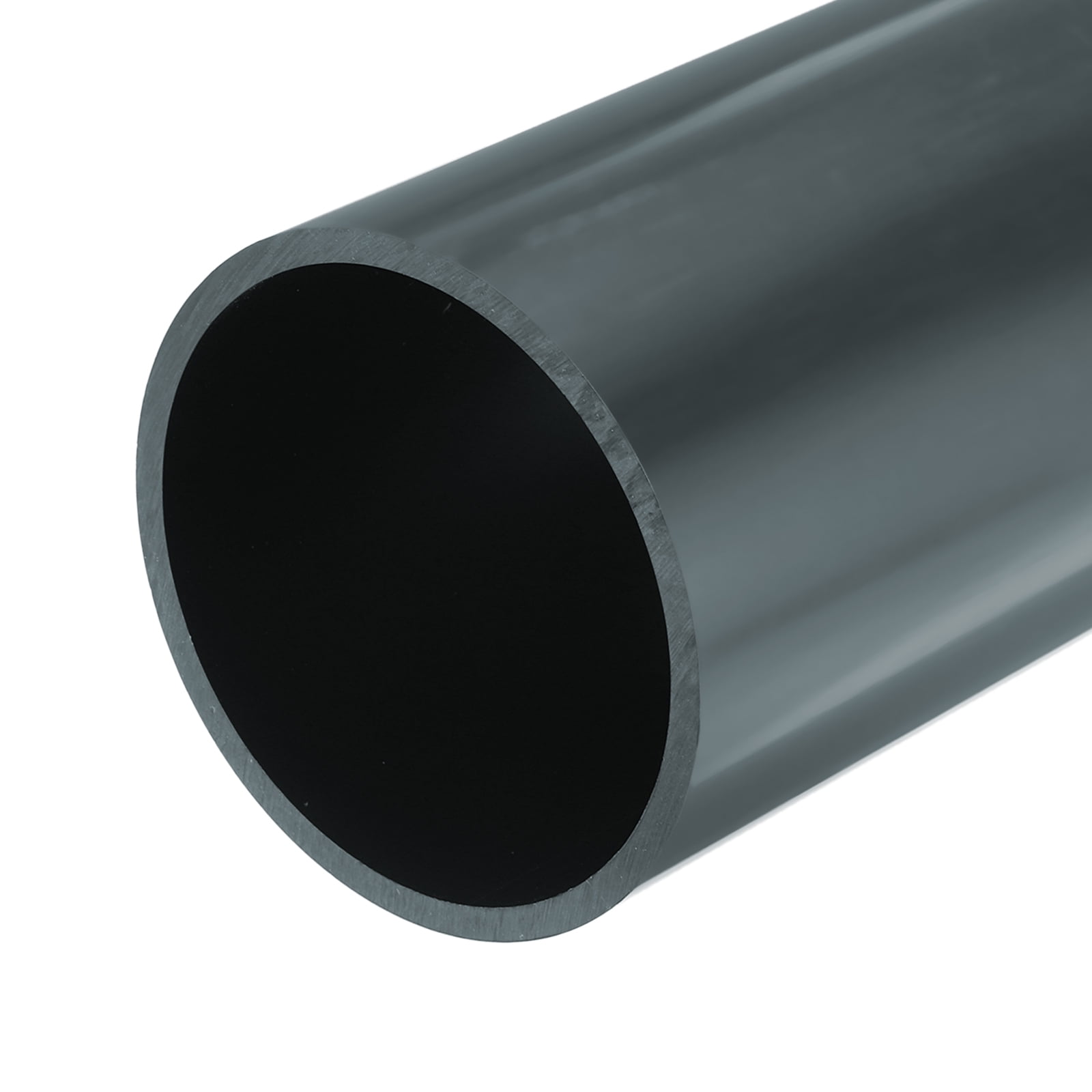 Uxcell PVC Rigid Round Pipe 104mm ID 114mm OD 20cm/8" Length Dark Grey ...