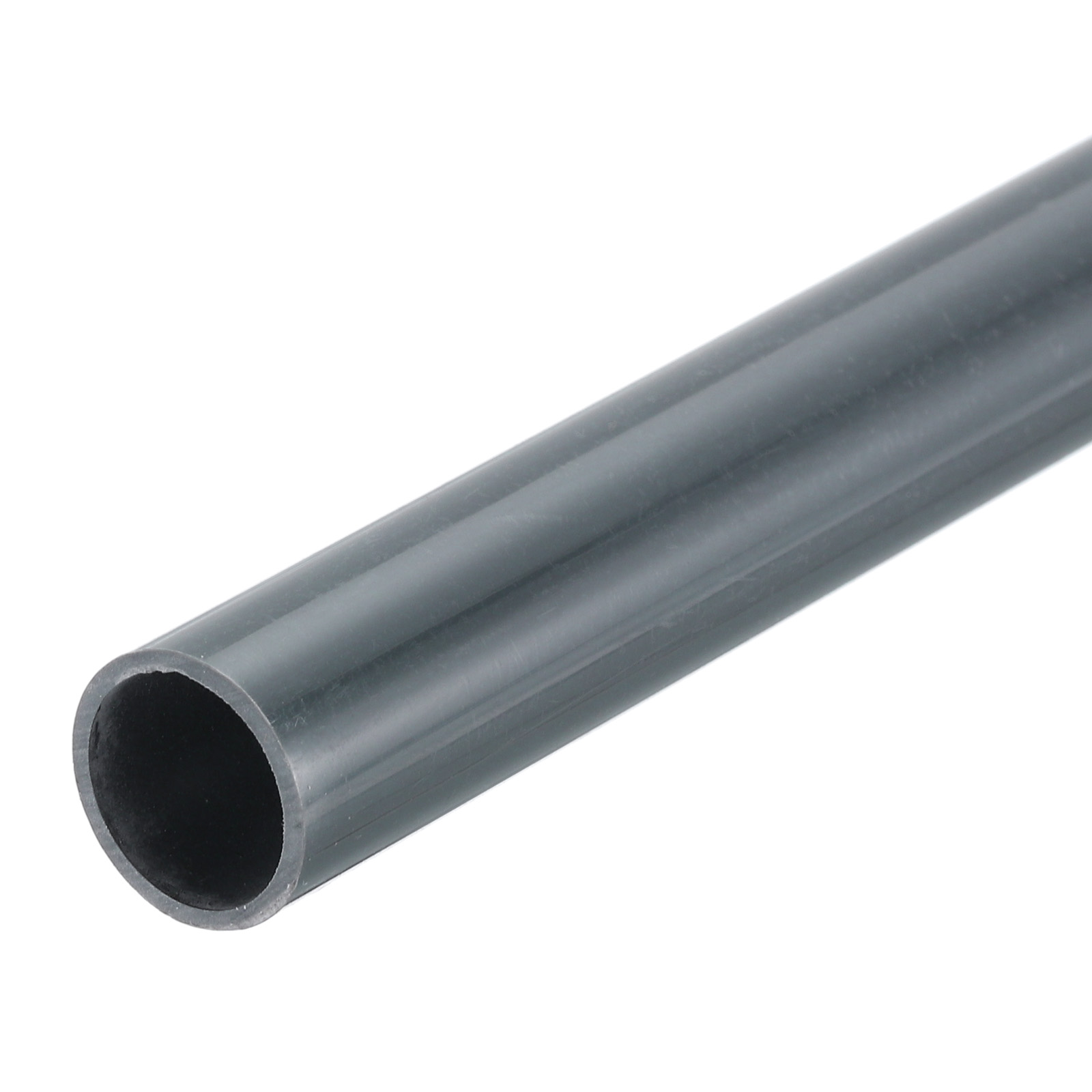 Uxcell PVC Rigid Round Pipe 11mm ID 13mm OD 8" Length Dark Grey High ...