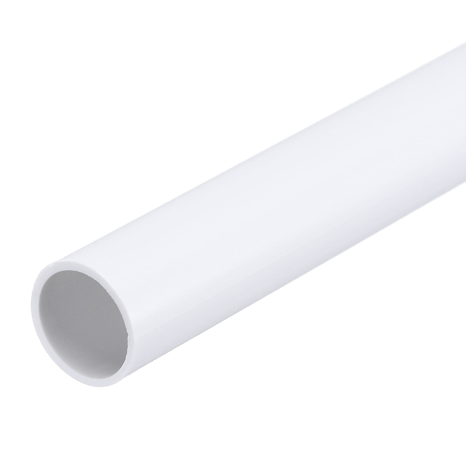 Uxcell Rigid Round Pipe 12mm ID 14mm OD 8" Length White High Impact for ...