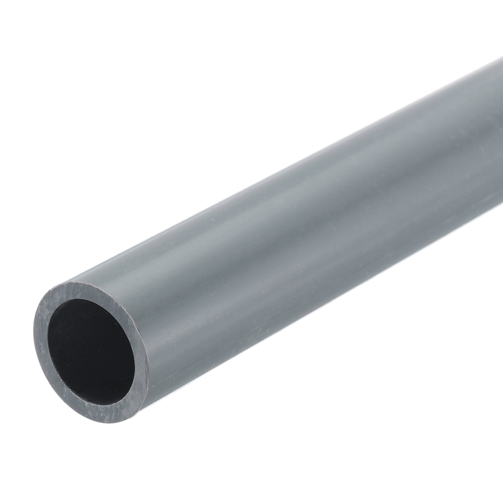 Uxcell PVC Rigid Round Pipe 16.6mm ID 22mm OD 8" Length Light Grey High ...