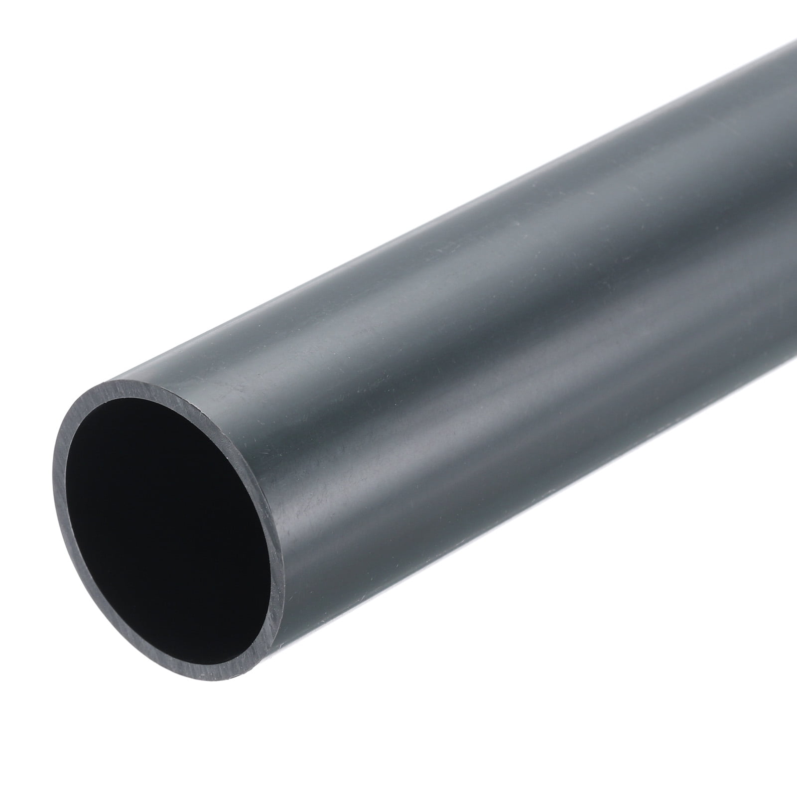 Uxcell Rigid Round Pipe 34.2mm ID 38mm OD 8" Length Dark Grey High ...