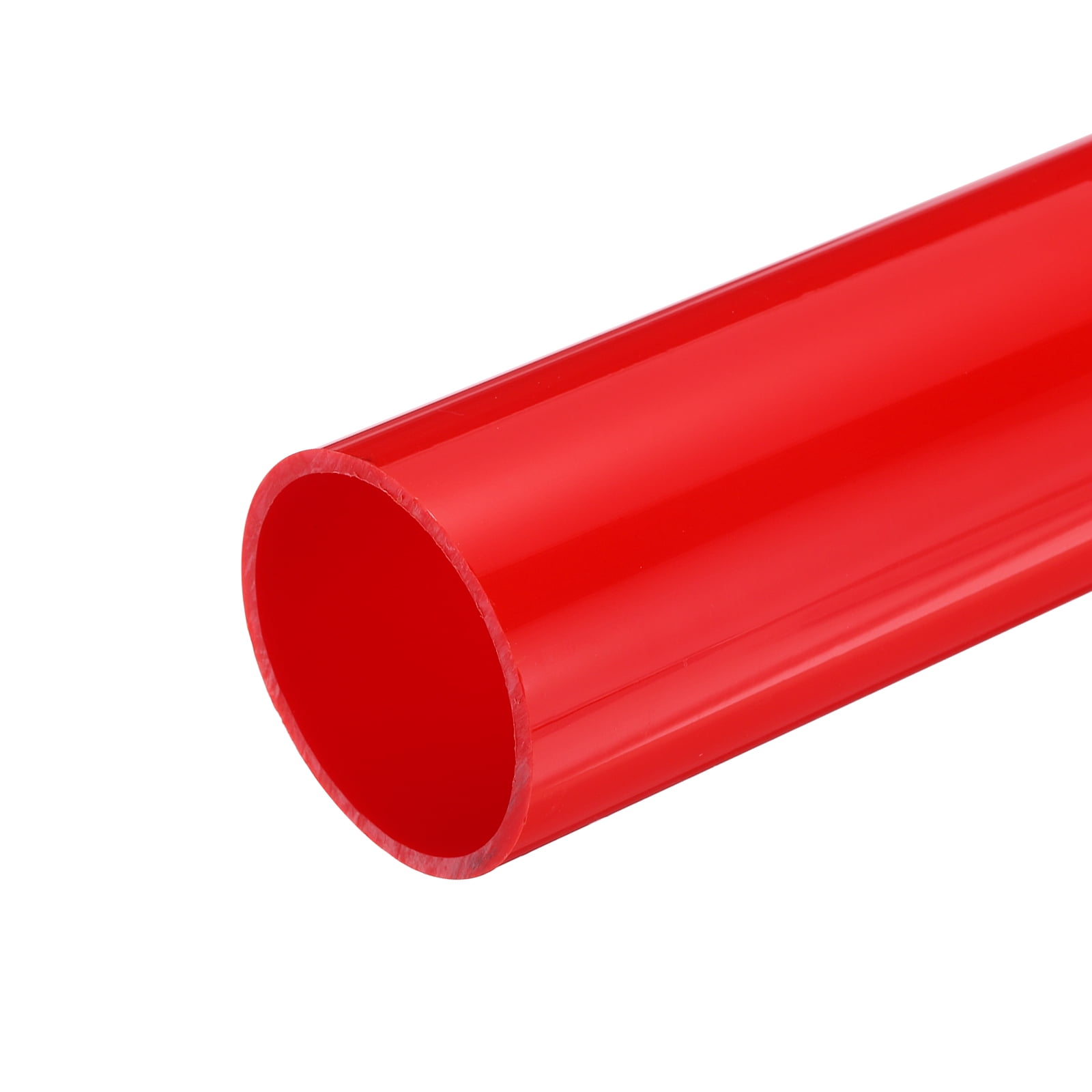 Uxcell PVC Rigid Round Pipe 45.2mm ID 50mm OD 330mm/13" Red High Impact ...