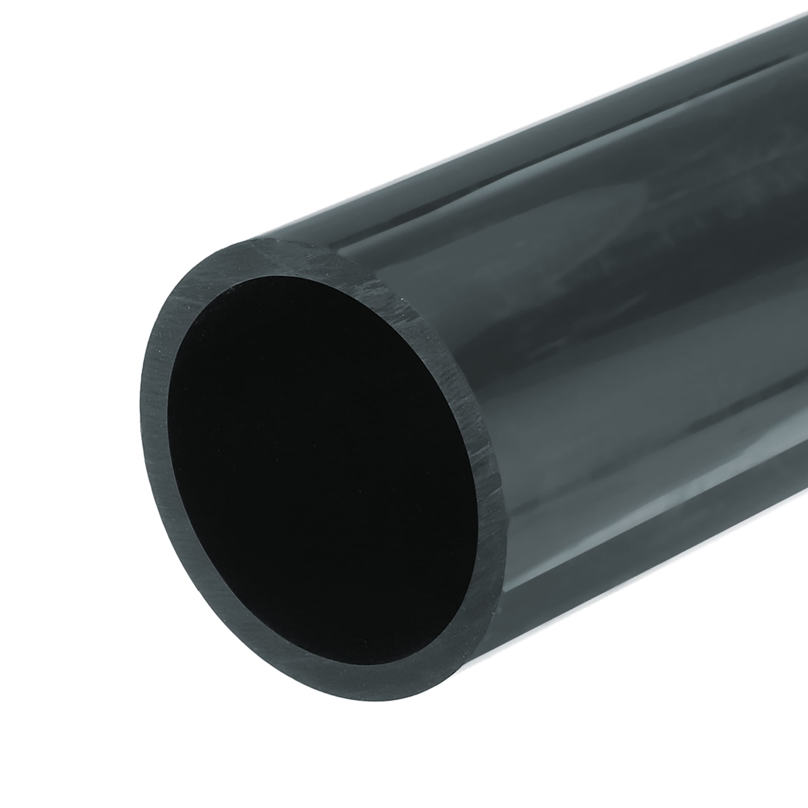 Uxcell Rigid Round Pipe 63.8mm ID 75mm OD 20cm/8" Length Dark Grey High ...