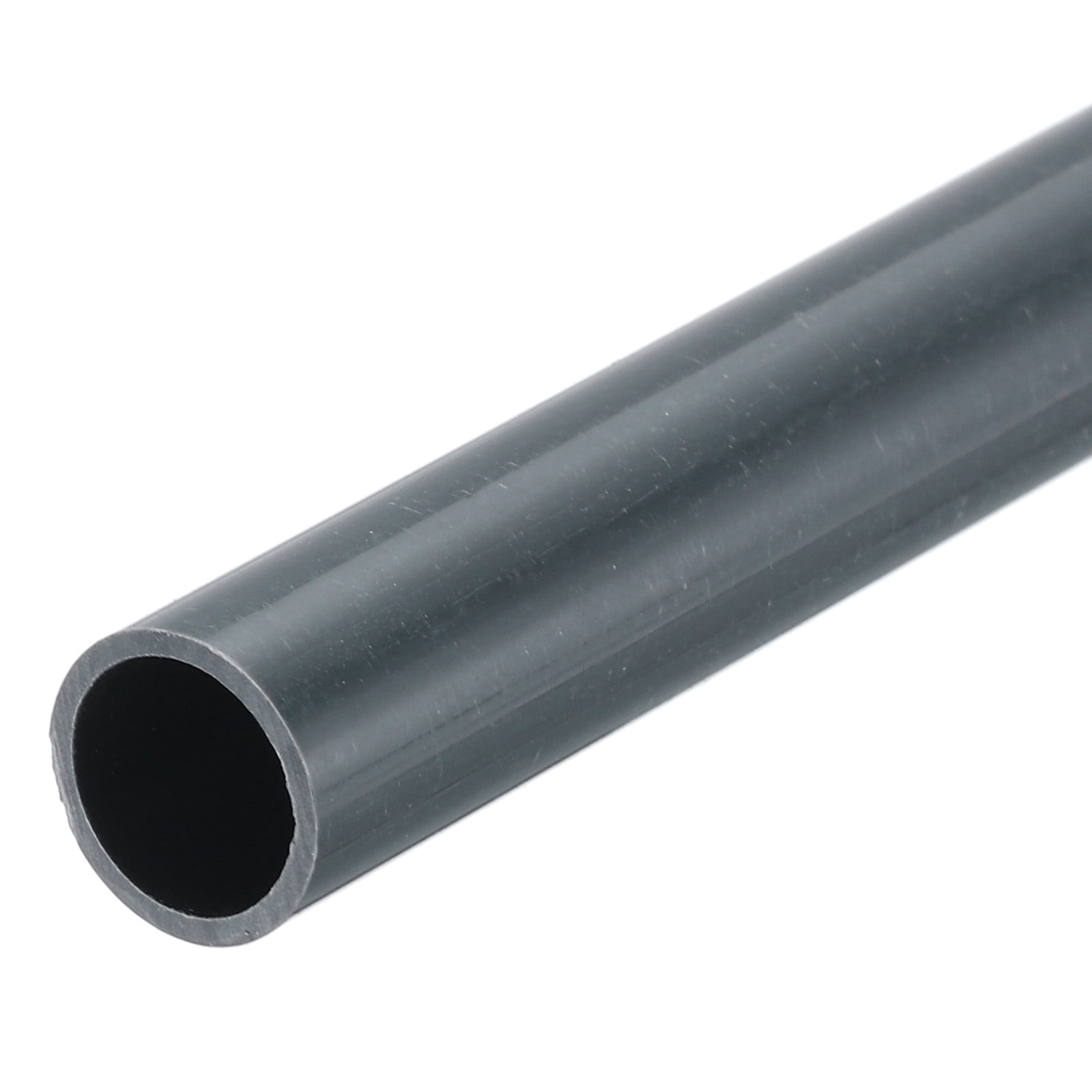 Uxcell PVC Rigid Round Pipe 9mm ID 11mm OD 8" Length Dark Grey High ...