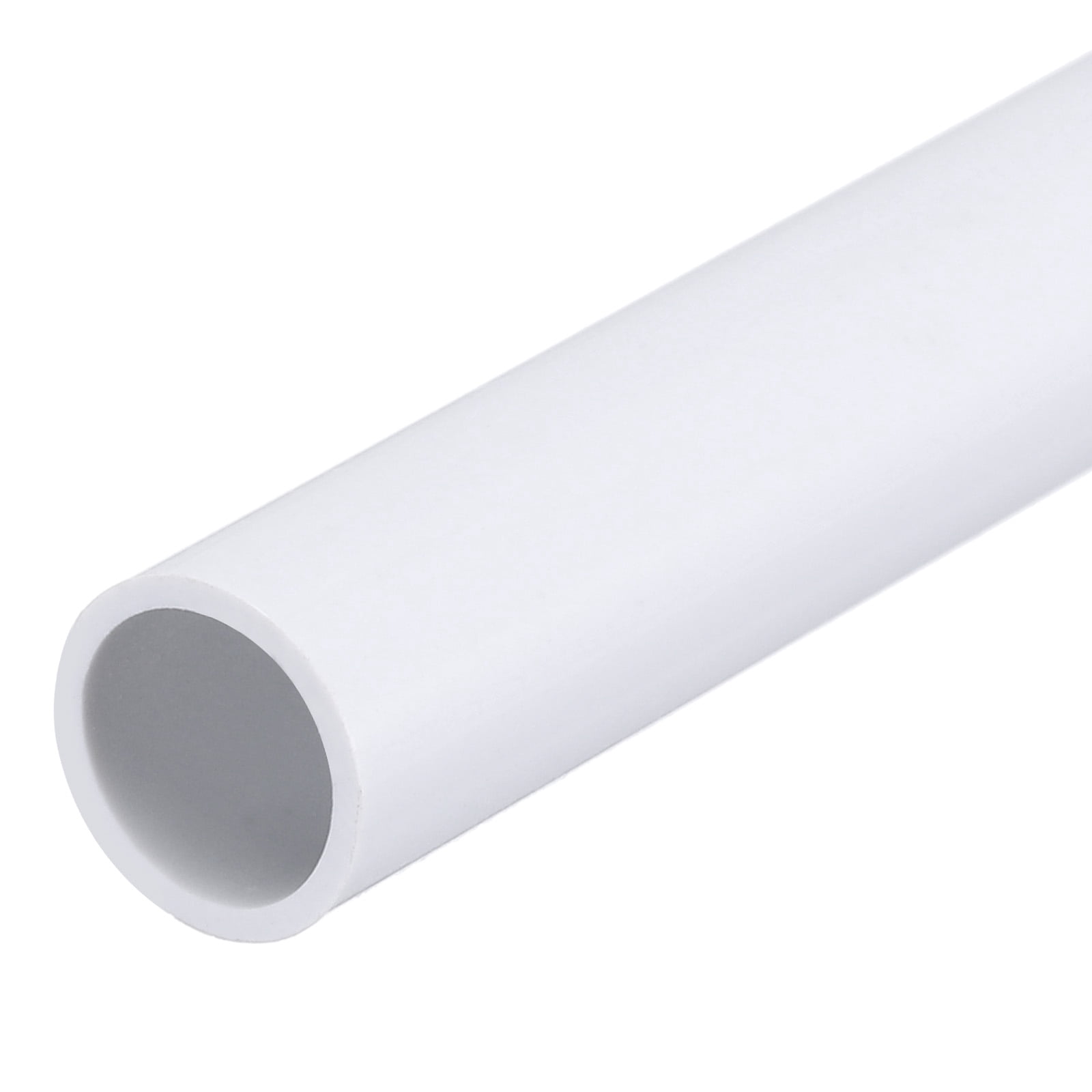 Uxcell Rigid Round Pipe 9mm ID 11mm OD 8" Length White High Impact for ...
