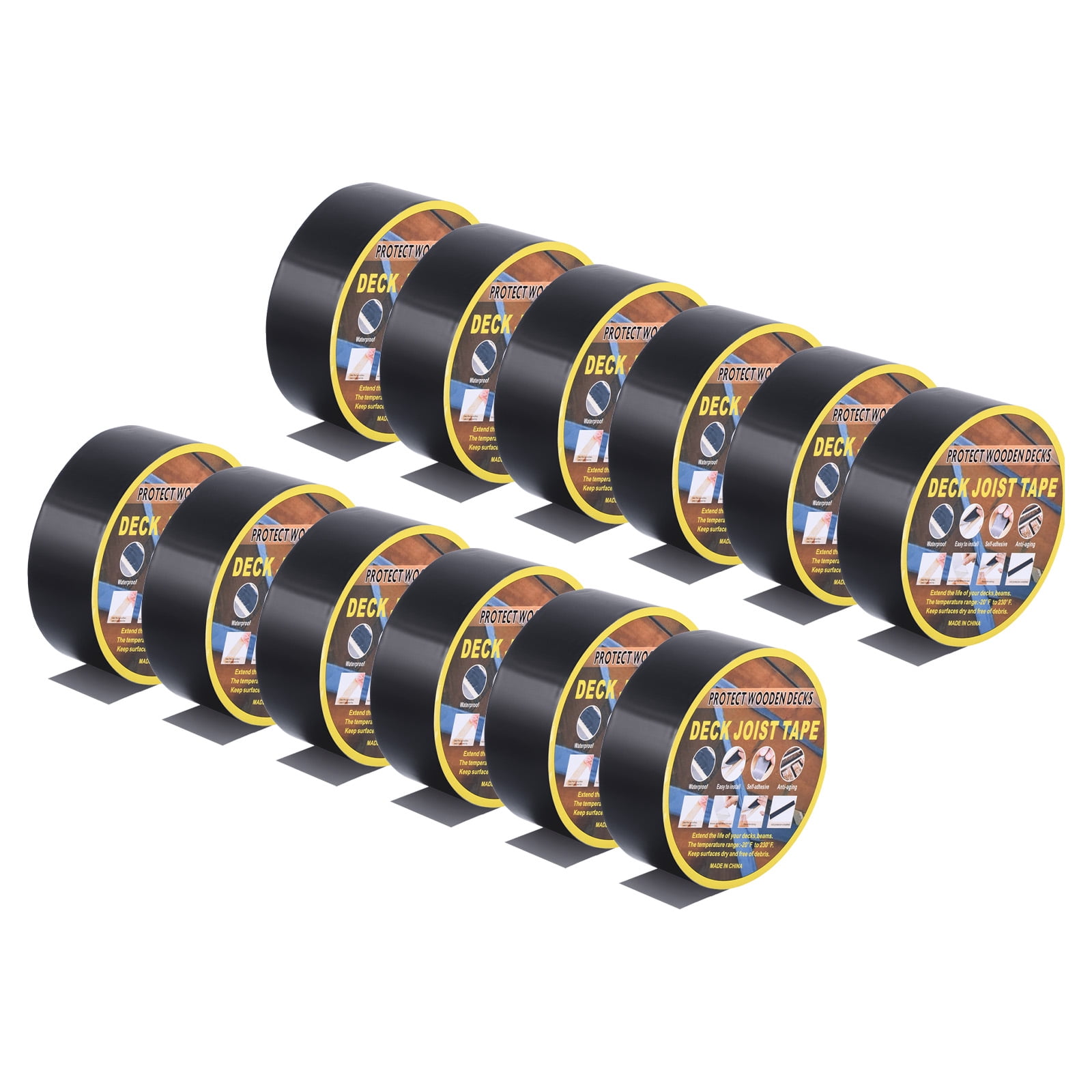 Uxcell PVC Rubber Waterproof Butyl Joist Tape for Decking Self-Adhesive ...
