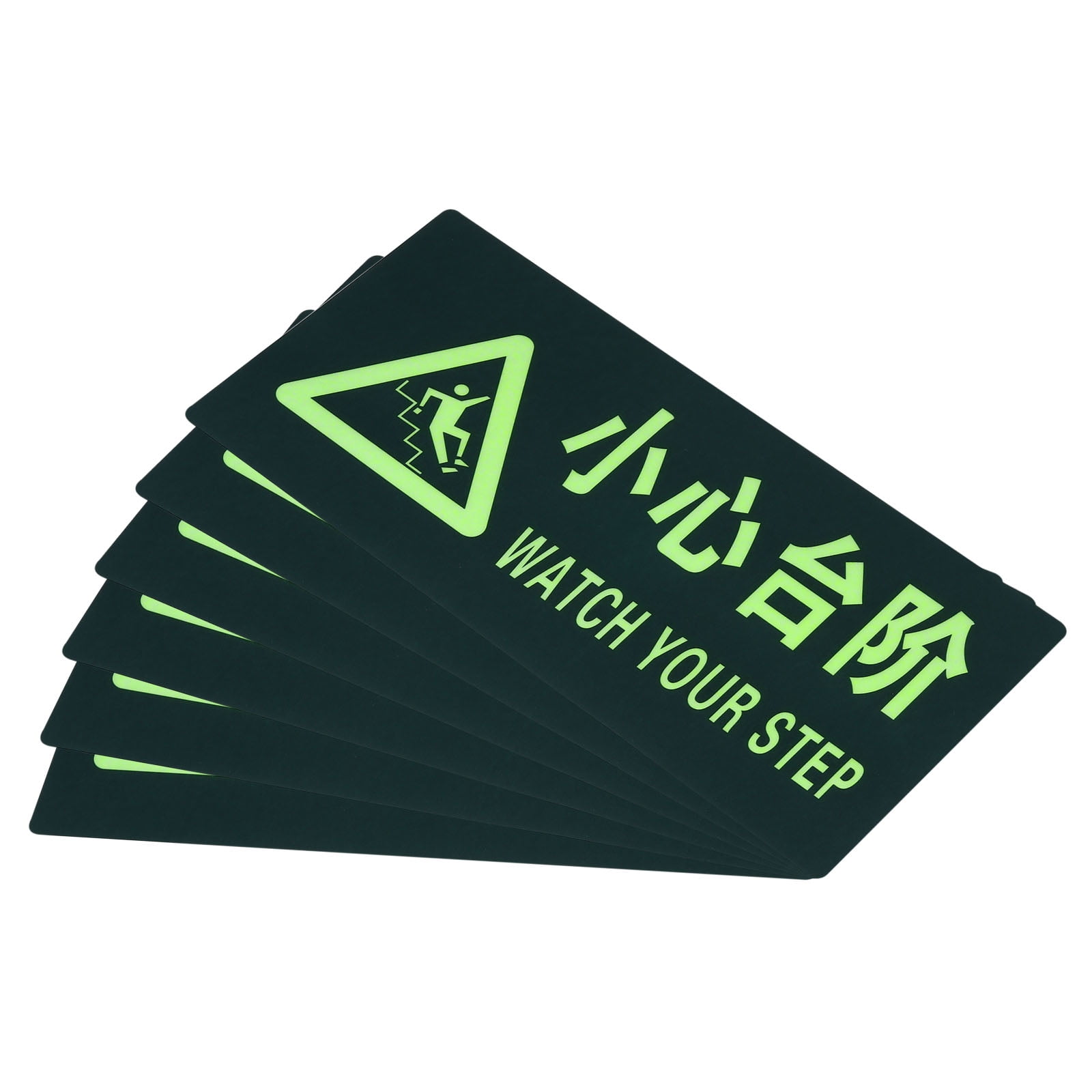 Uxcell PVC Self Adhesive Caution Watch Your Step Sticker Sign 11.6" x 6 ...