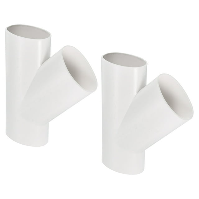 Uxcell PVC Water Pipe 3 Ways Y-Shape Elbow Fitting 58x36mm ID Tube ...