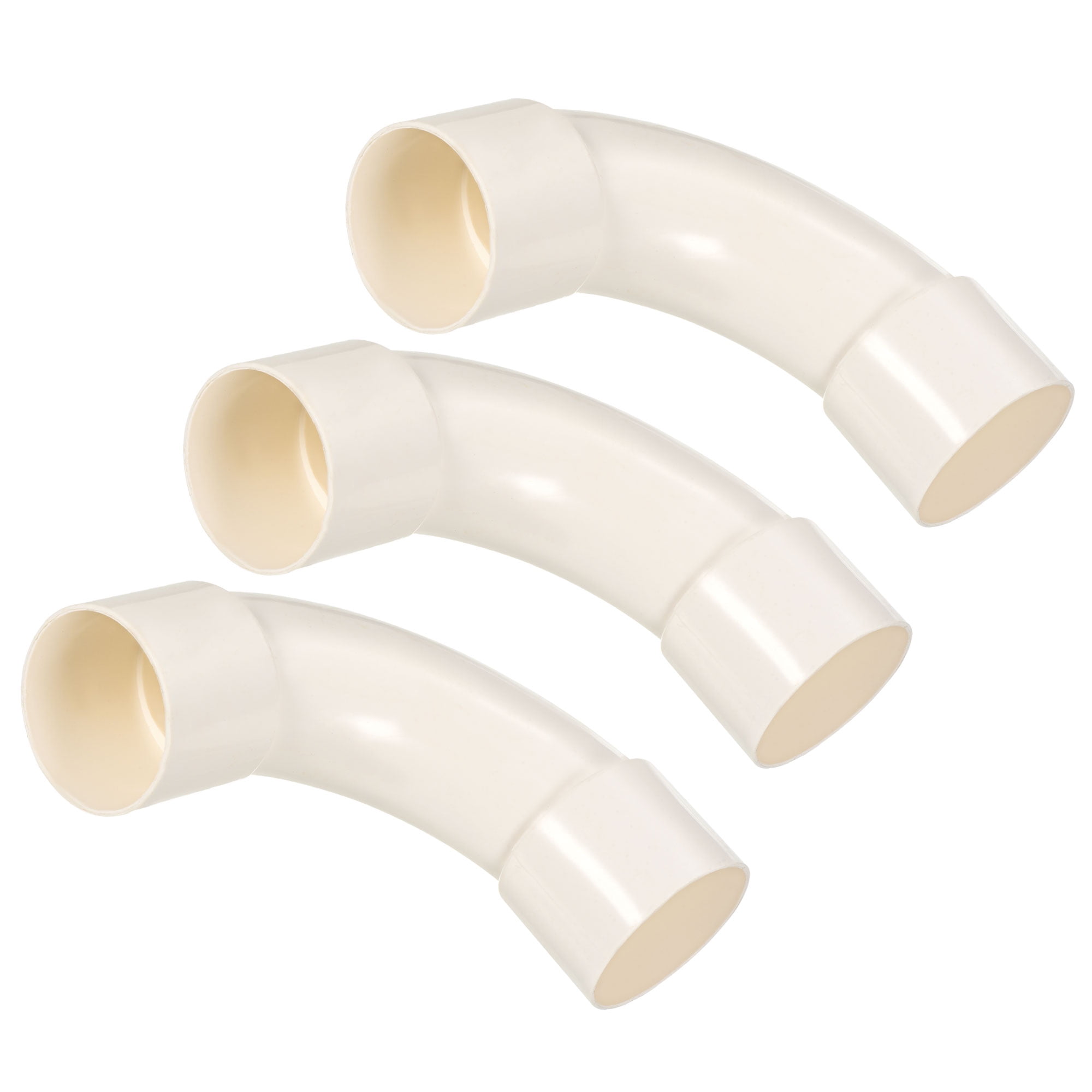 Uxcell PVC Water Pipe Elbow Fitting 50mm ID 200mm Length Tube Connector Joint Coupling Adapter ...