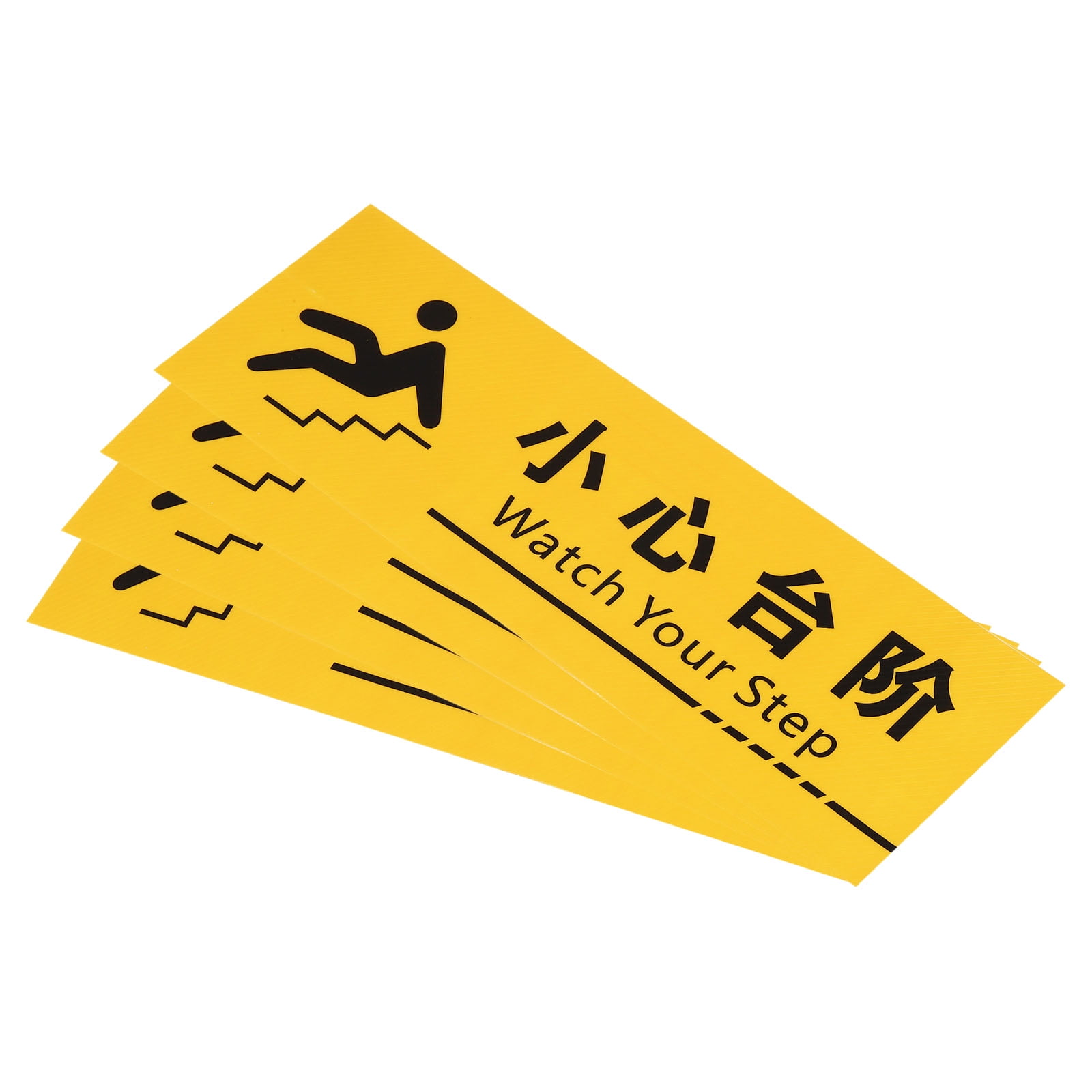 Uxcell PVC Waterproof Self Adhesive Caution Watch Your Step Sticker ...