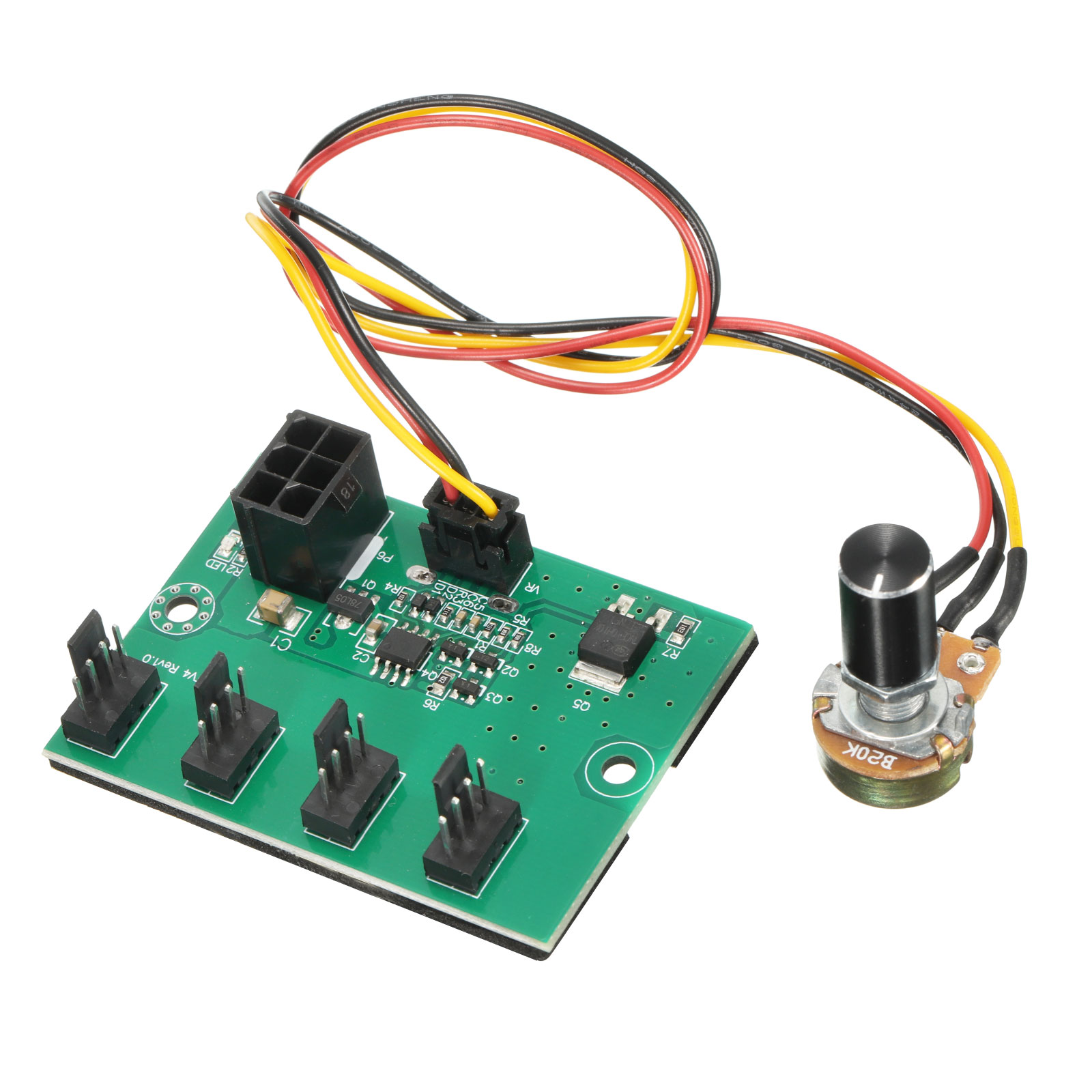 Uxcell PWM Driver Module, 2 Pin 3 Pin 4 Pin Cooling Fan Hub with 6 Pin ...