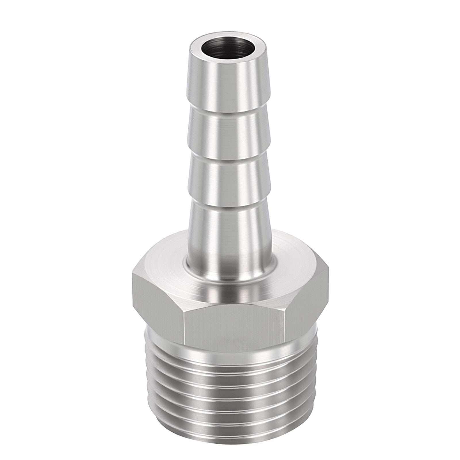 Uxcell Pack of 5, 304 Stainless Steel Hose Barbs Fittings 1/3" Hose ...