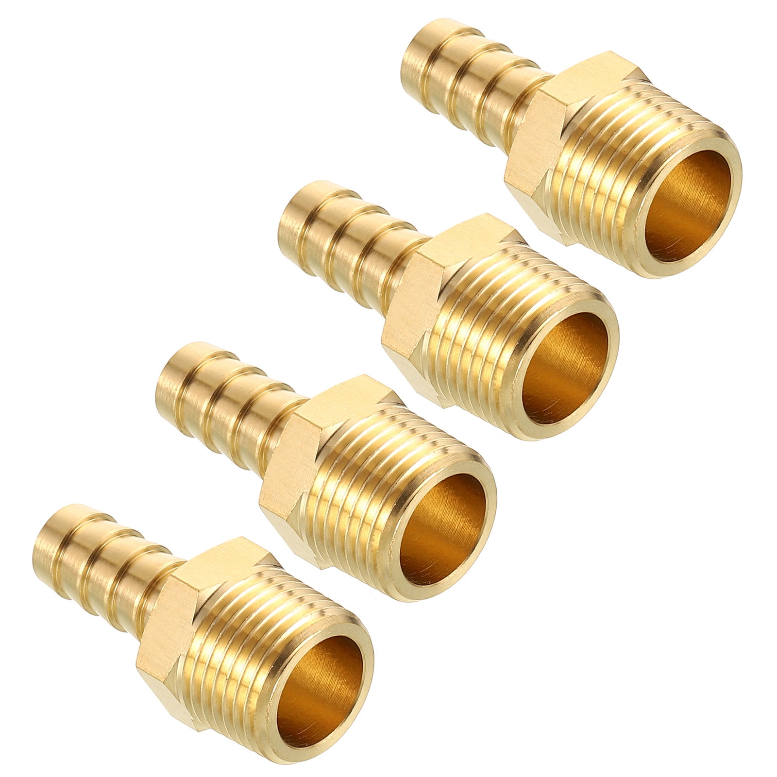 Uxcell Pack of 1 Brass Hose Barb Fittings 1" Hose Barb to 1" NPT Male ...