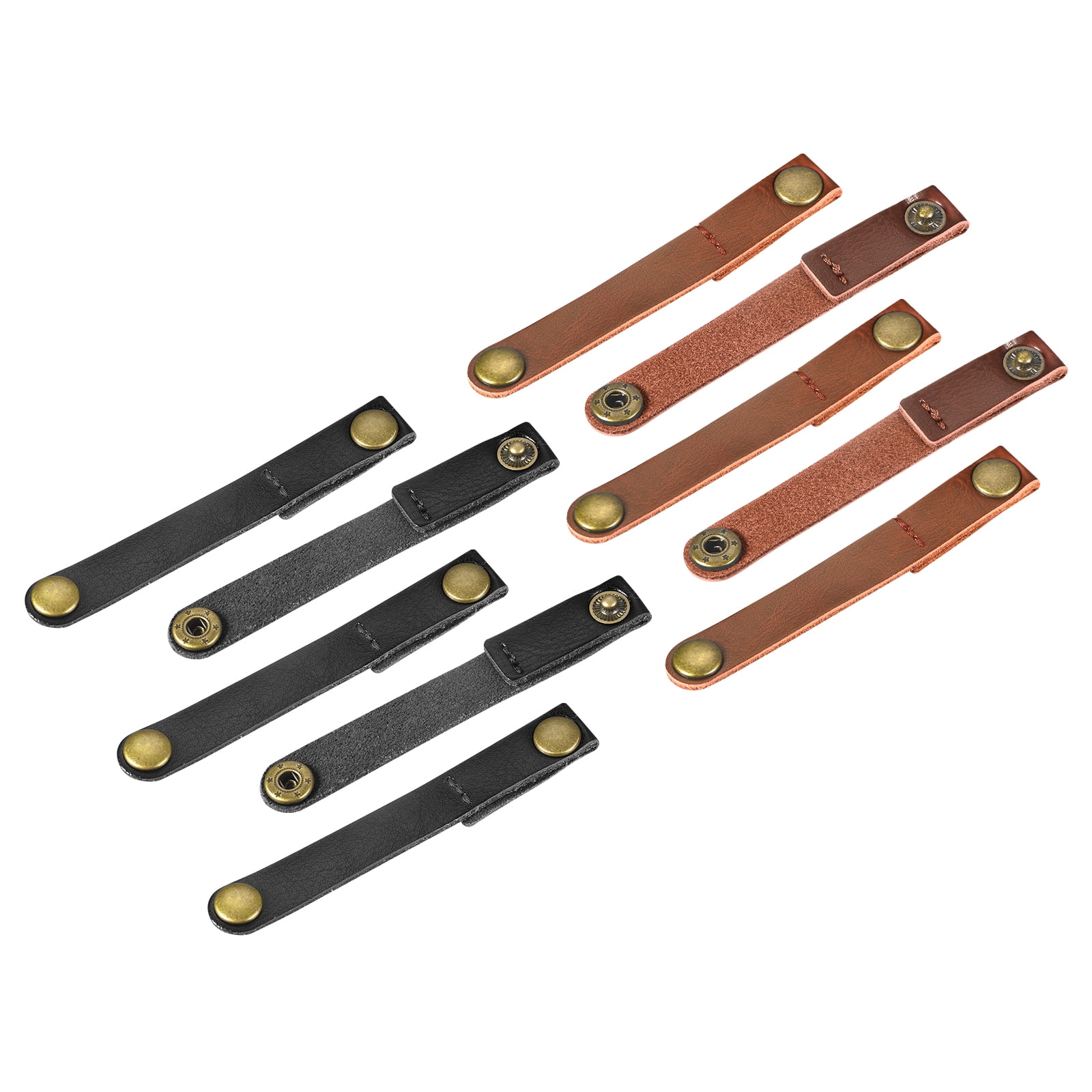 Uxcell Pack of 10 Leather Cable Straps for USB Cables and Headphone ...