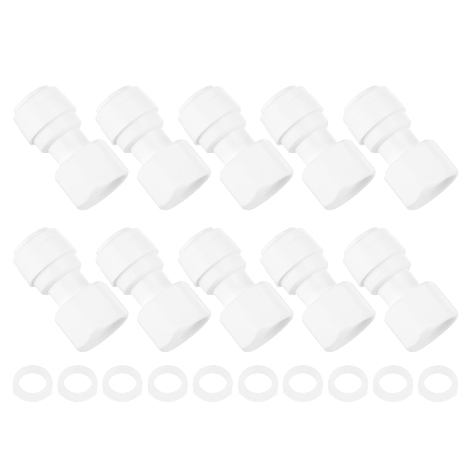 Uxcell Pack of 10 Straight 3/8 Inch NPT Female to 3/8 Inch Tube OD ...