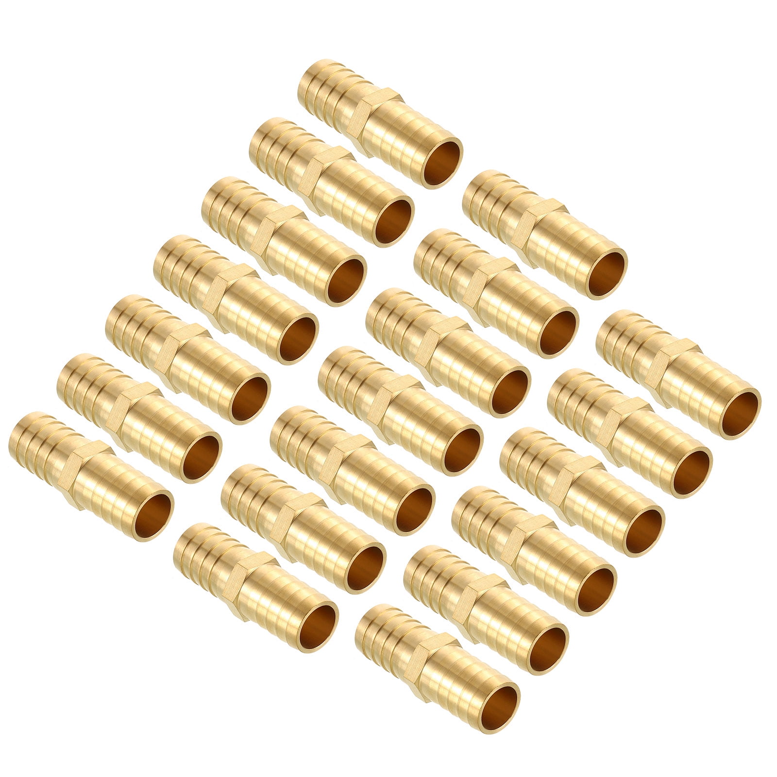 Uxcell Pack of 16 Brass Hose Barb Fittings 1/2" Hose Barb to 1/2" Fittings - Walmart.com