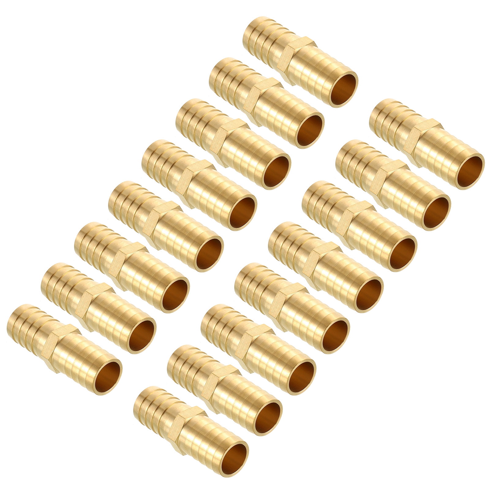 Uxcell Pack of 20 Brass Hose Barb Fittings 3/4" Hose Barb to 3/4" Fittings - Walmart.com