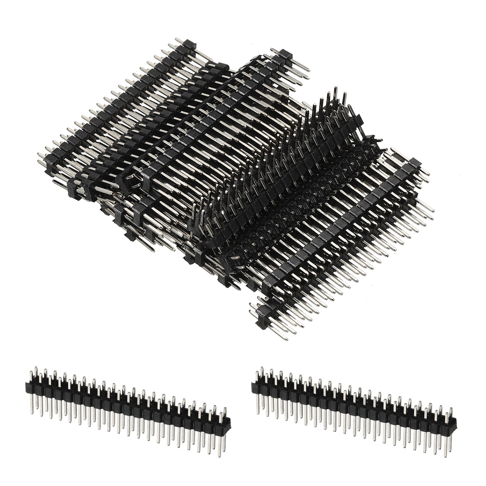 Uxcell Pack of 20 Straight Pin Header DIP Double Row 20 Pin 2.54mm ...