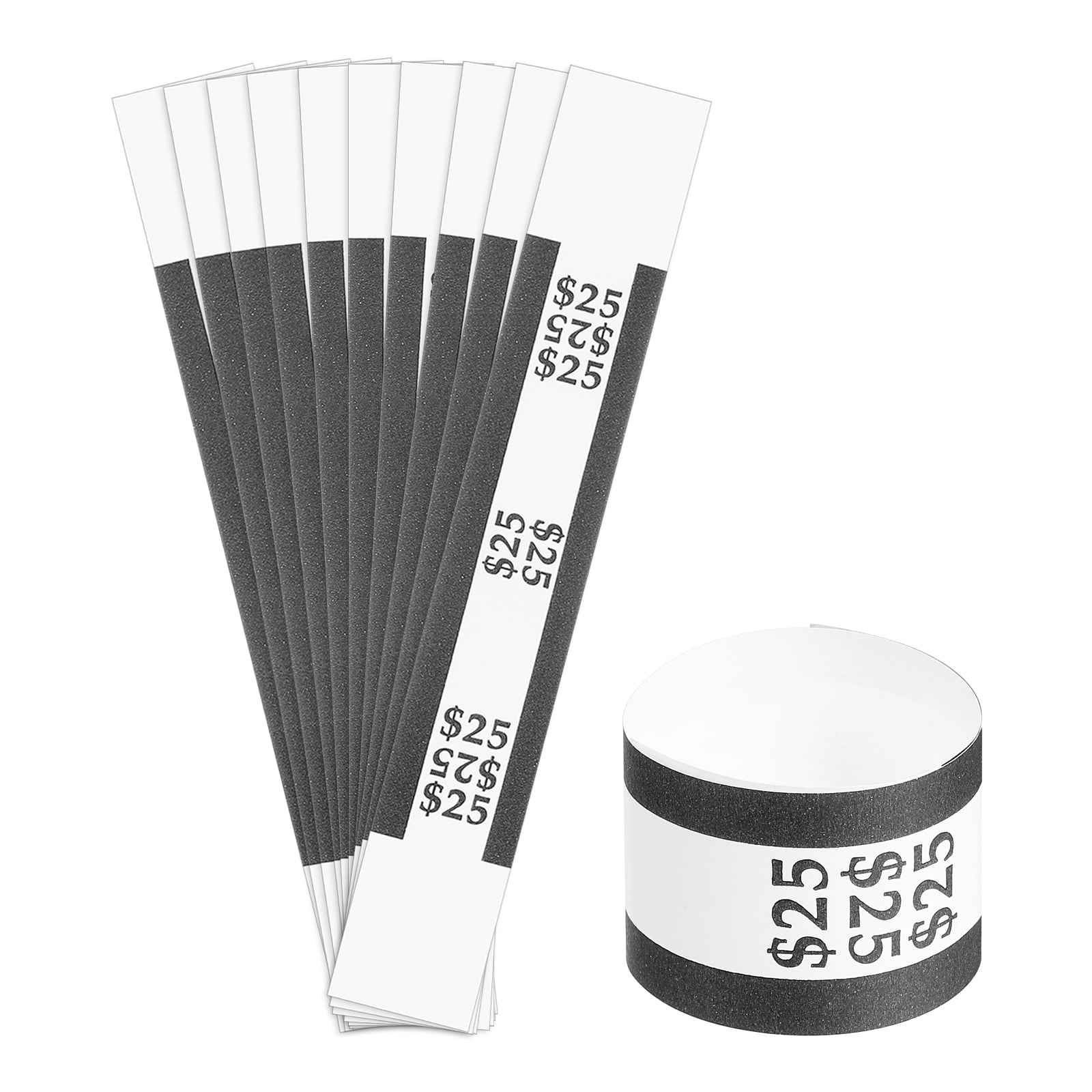 Uxcell Pack of 200 Money Band Bundles, Self-Adhesive Bill Wrappers, 5 ...