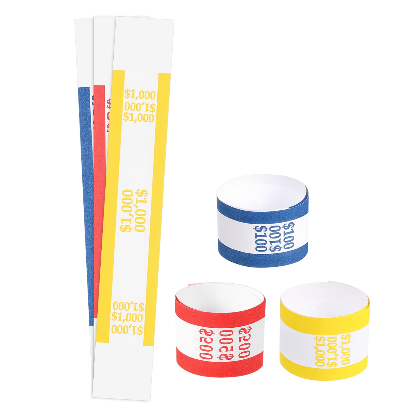 Uxcell Pack of 330 Money Band Bundles, Self-Adhesive Bill Wrappers, 5 ...