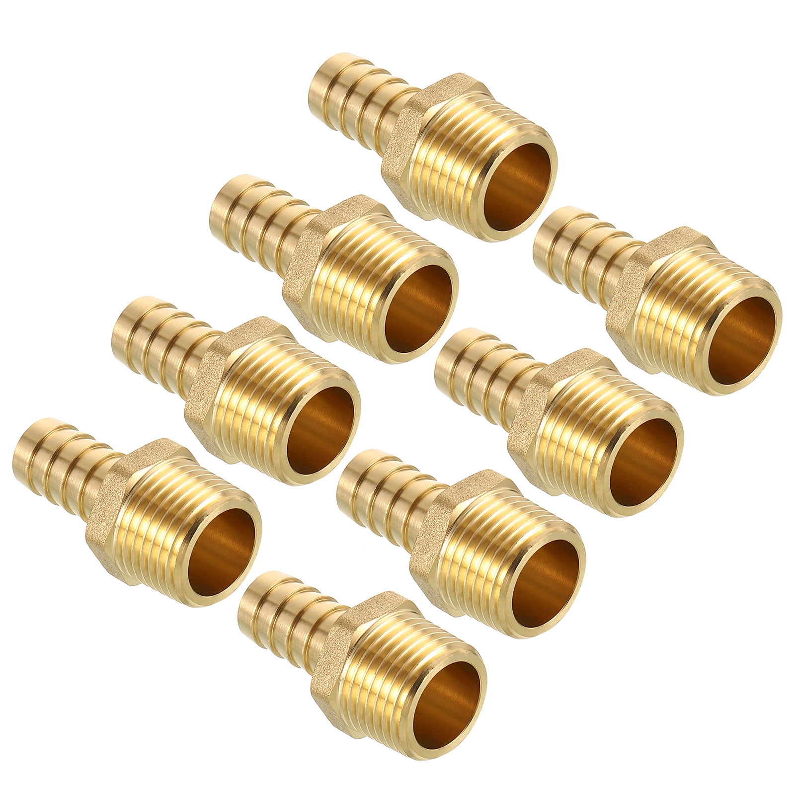 Uxcell Pack of 4 Brass Hose Barb Fittings 1" Hose Barb to 1" NPT Male Fittings - Walmart.com