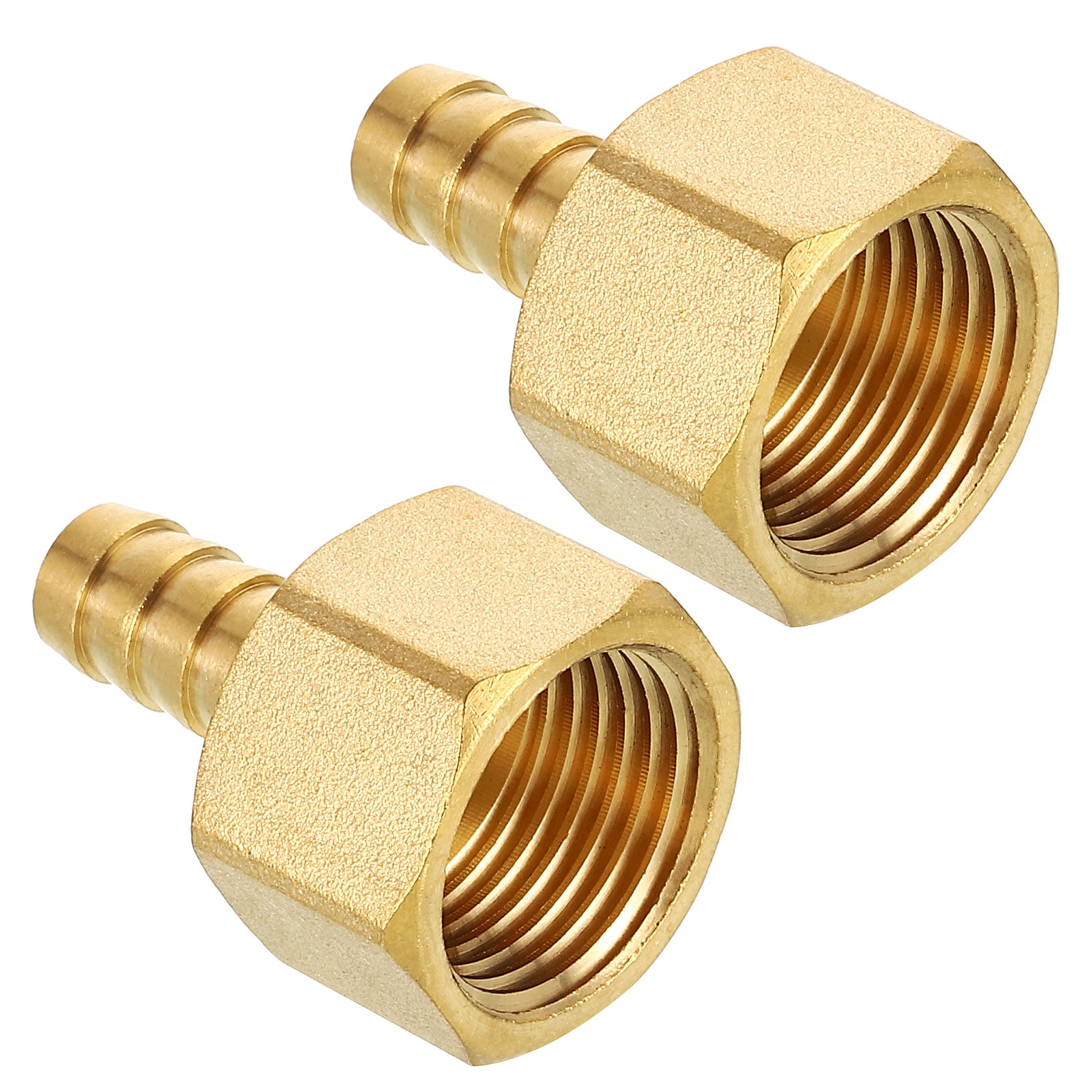 Uxcell Pack of 5 Brass Hose Barb Fittings 3/8" Hose Barb to 1/2" NPT ...