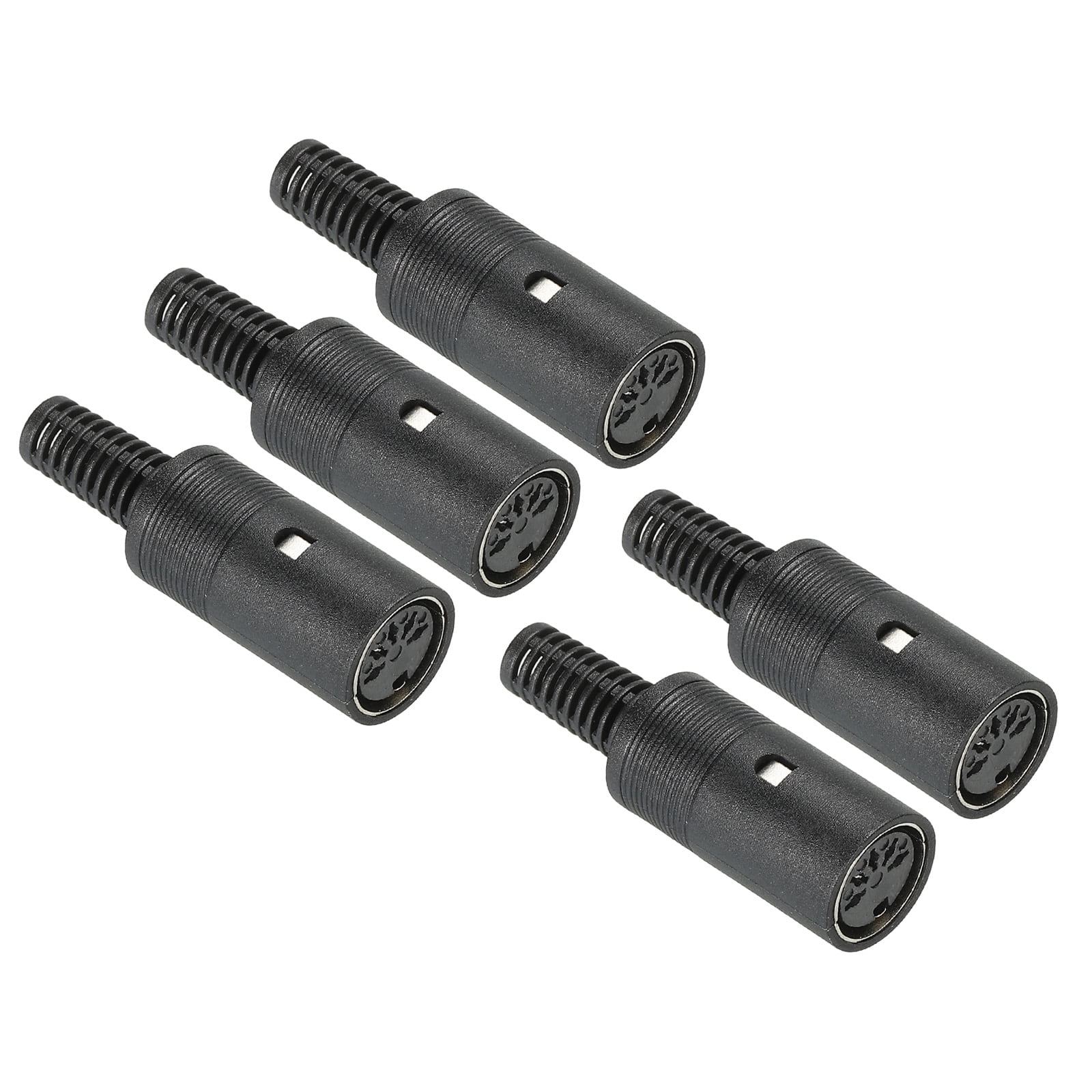 Uxcell Pack of 5 S-Video DIN Female Socket 5 Pin Signal Transmission ...