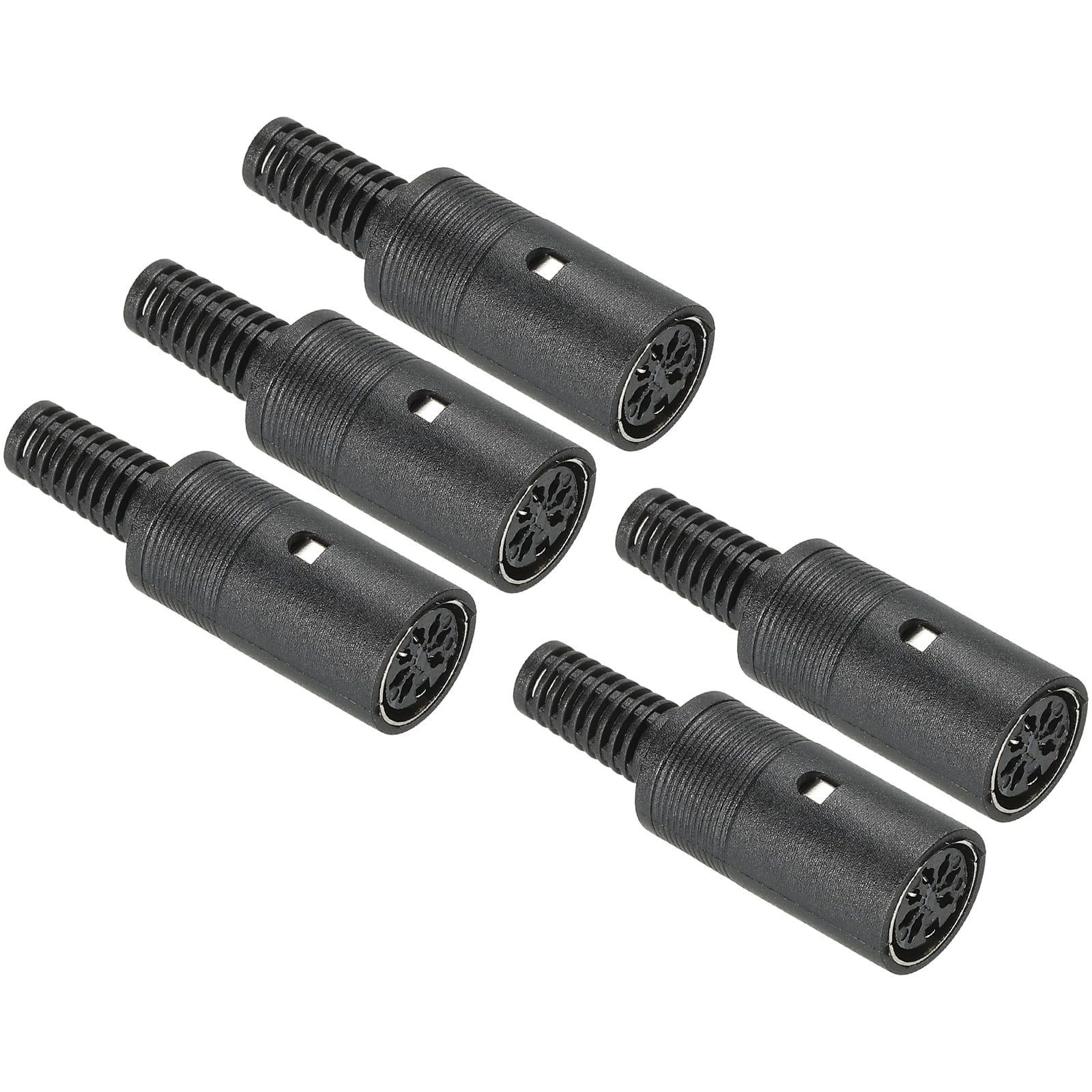Uxcell Pack of 5 S-Video DIN Female Socket 7 Pin Signal Transmission ...