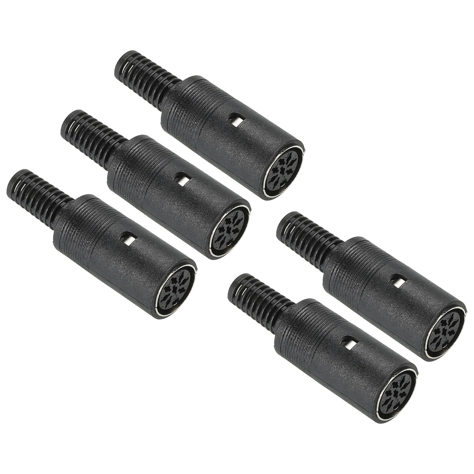 Uxcell Pack of 5 S-Video DIN Female Socket 8 Pin Signal Transmission ...