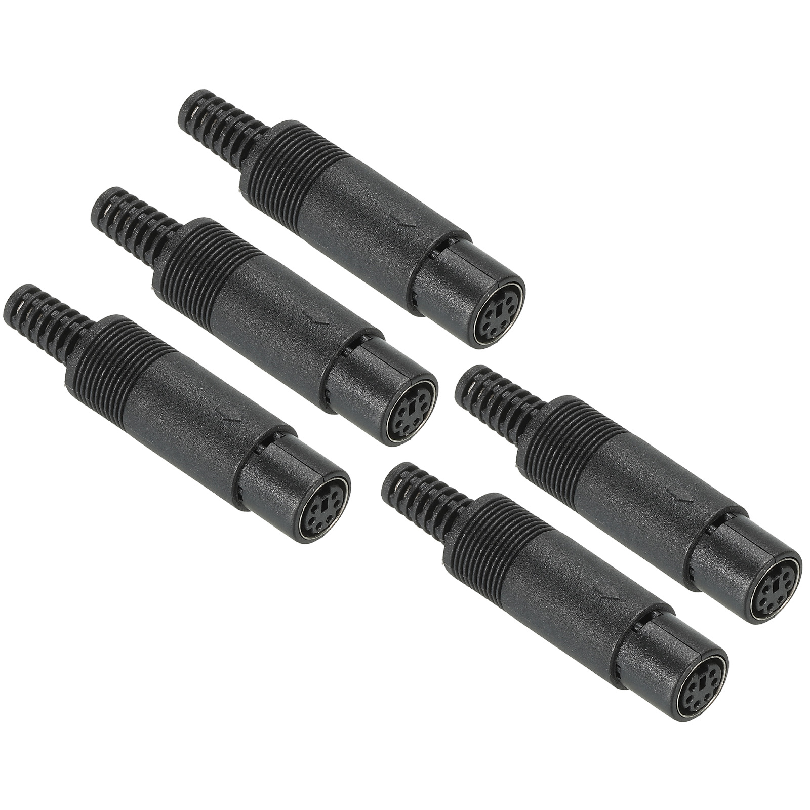 Uxcell Pack of 5 S Video DIN Mini Female Socket 6 Pin Signal ...