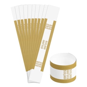 L LIKED Pack of 400 Money Band Bundles Self Sealing Currency Straps for ...