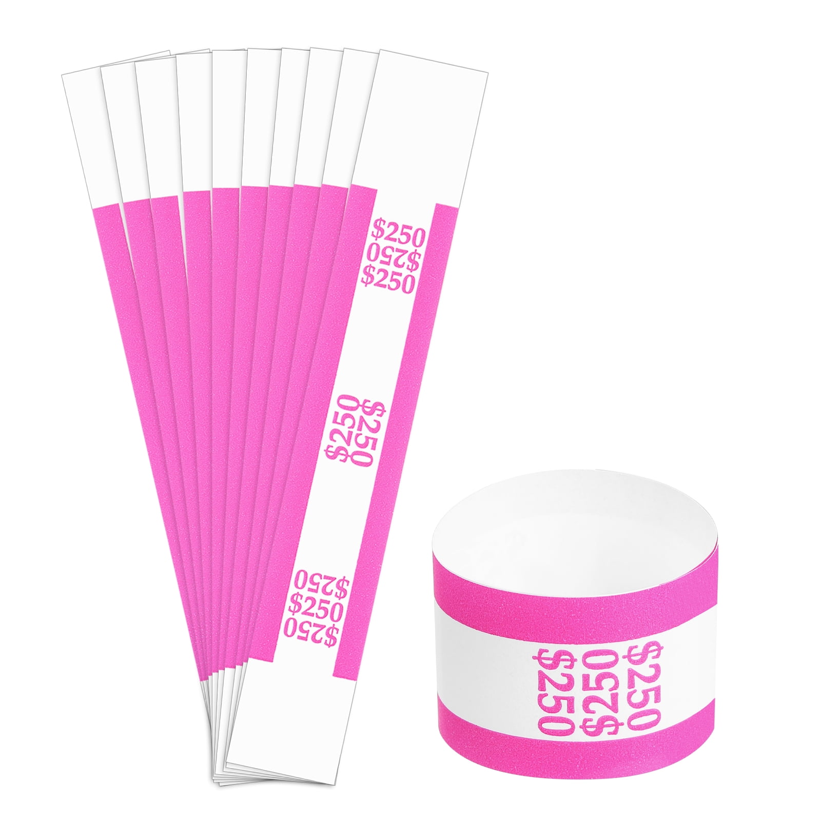 Uxcell Pack of 50 Money Band Bundles, Self-Adhesive Bill Wrappers Money ...