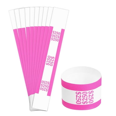 Uxcell Pack of 50 Money Band Bundles, Self-Adhesive Bill Wrappers Money ...